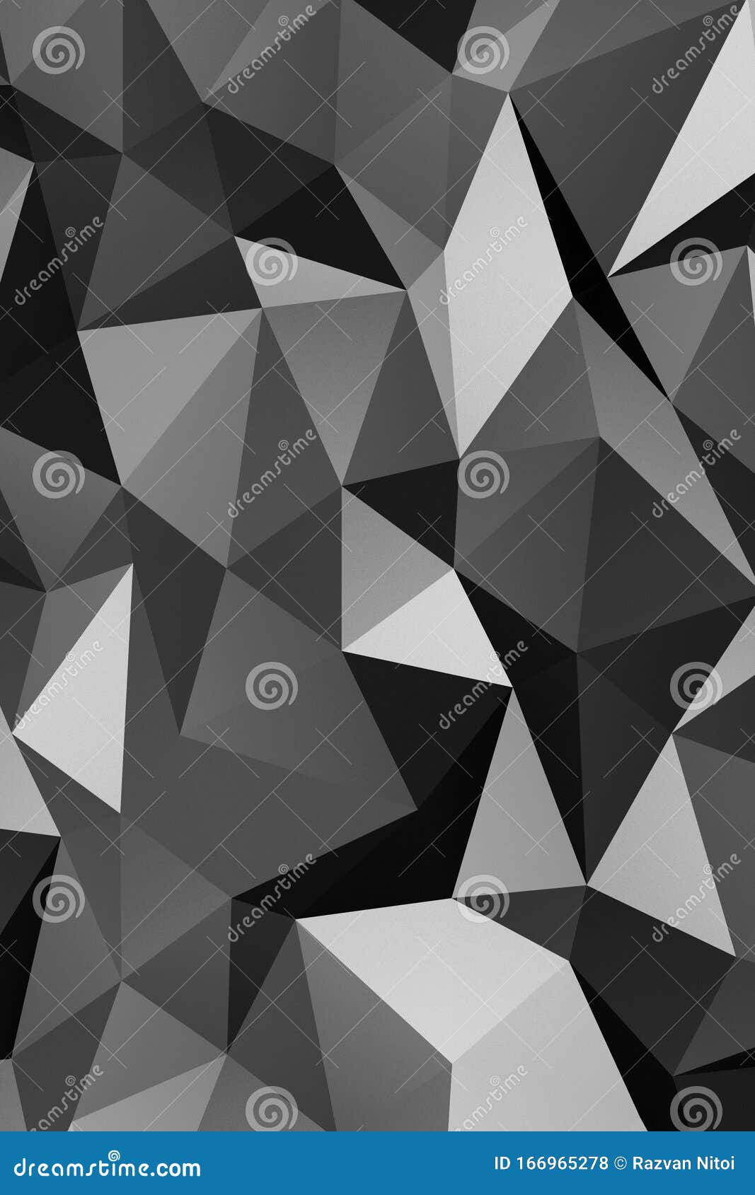 Abstract Art Geometric Background of Triangle Polygons, Vertical Stock ...