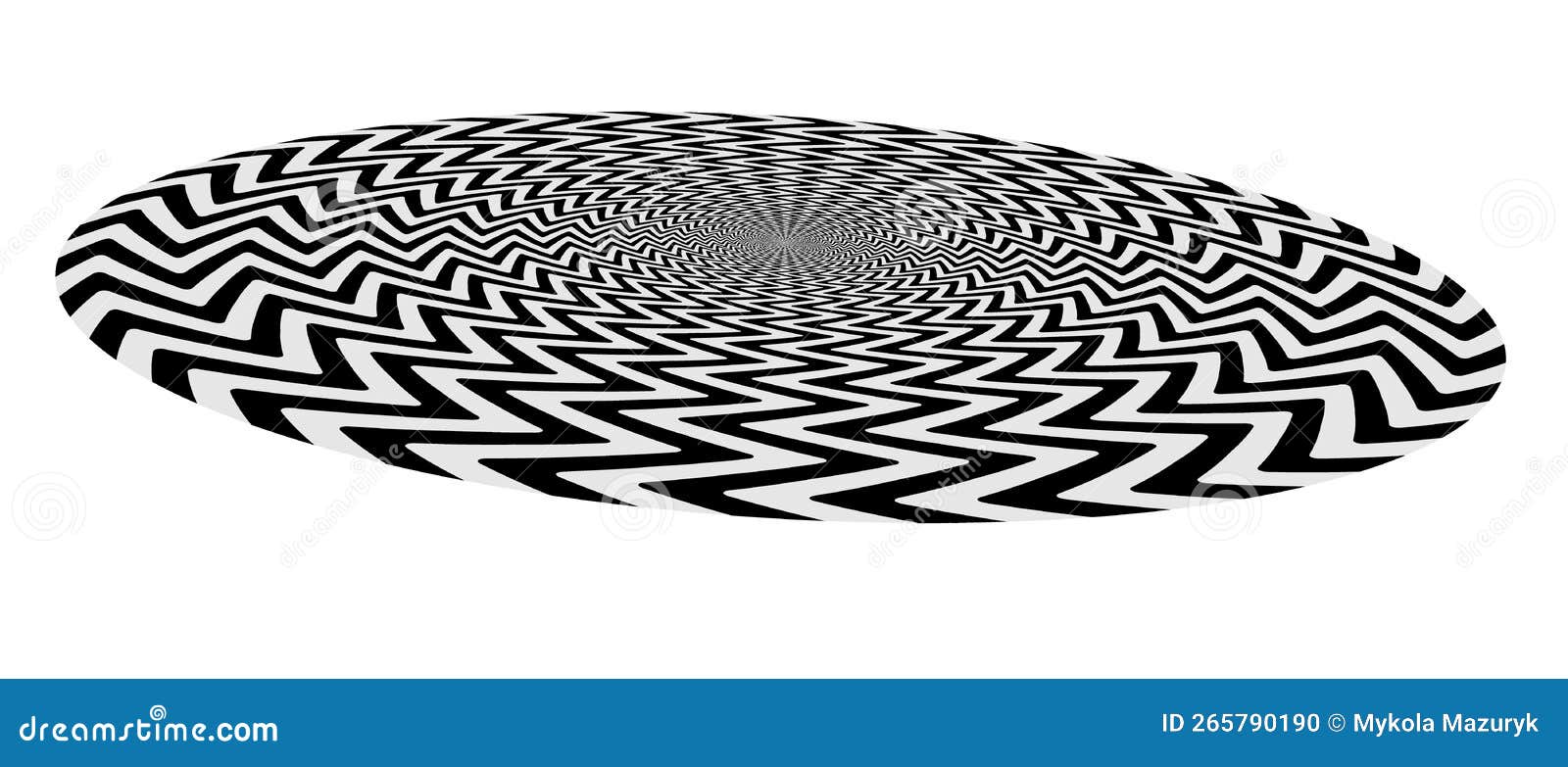 Abstract Art Geometric Optical Illusion with Arrows. White and Black ...