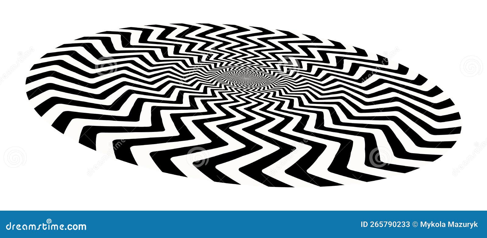Abstract Art Geometric Optical Illusion with Arrows. White and Black ...