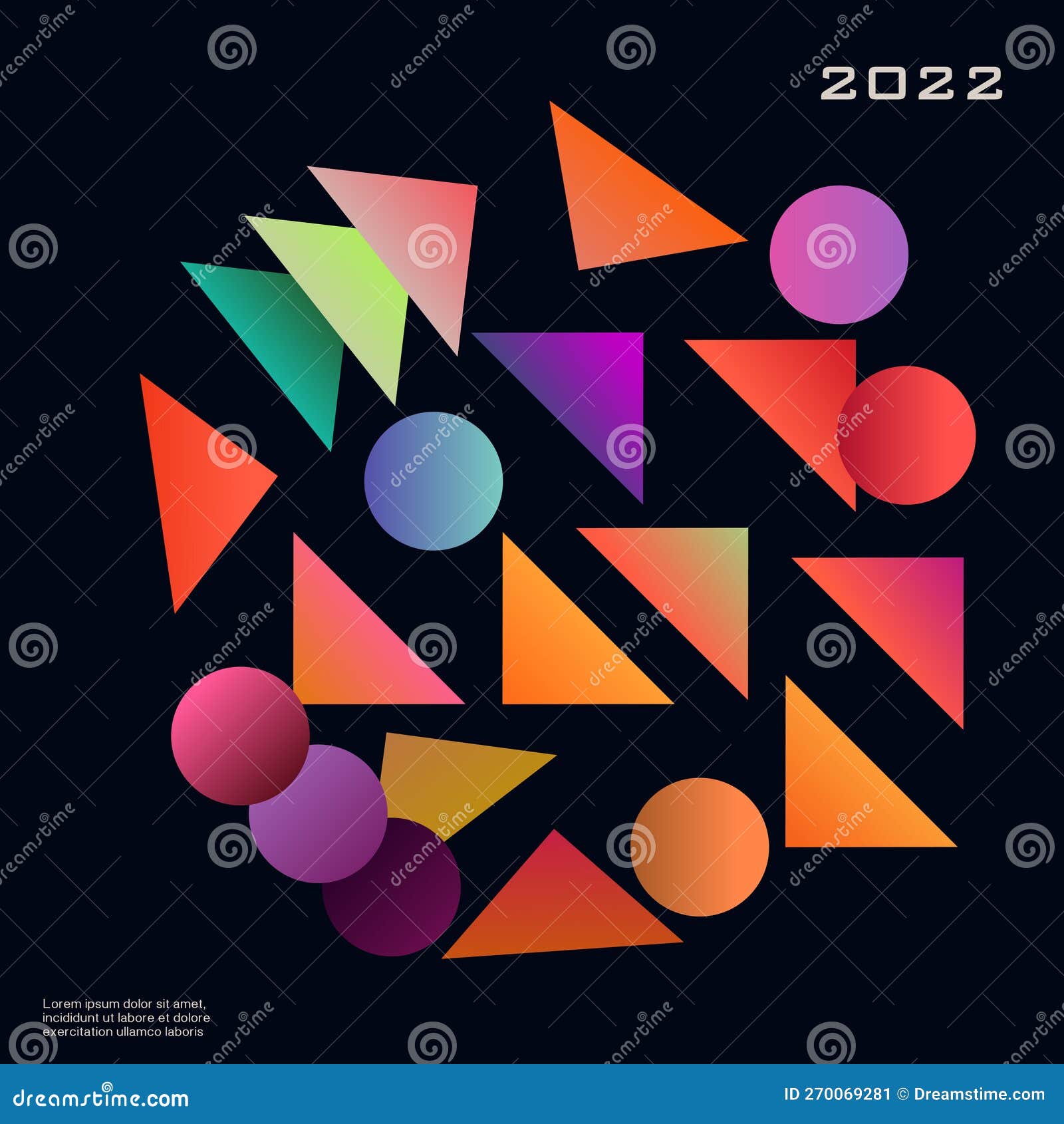 Abstract Art Geometrical Poster Design Layout with Editable Text and ...