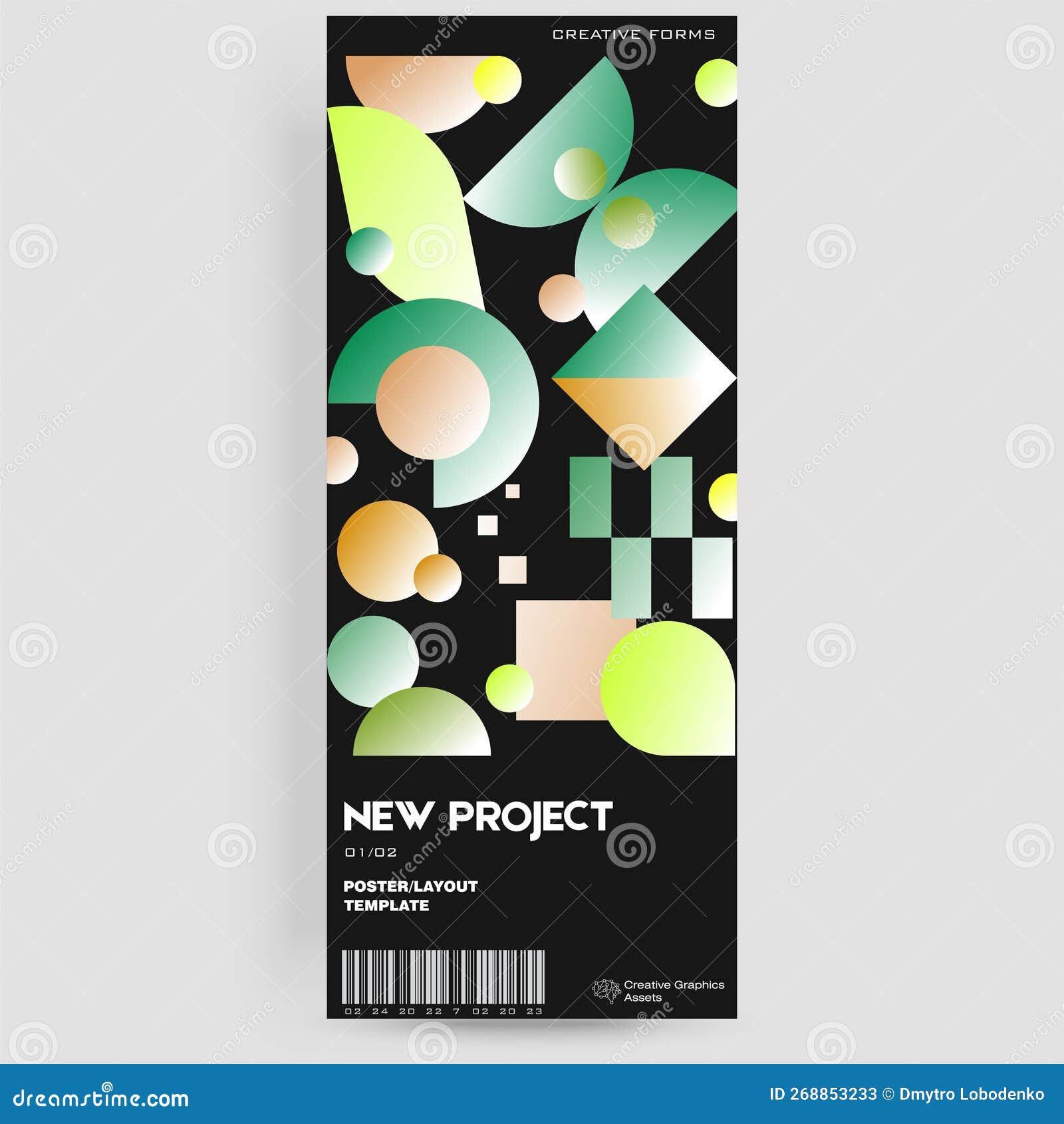 Abstract Art Geometrical Poster Design Layout with Editable Text and ...