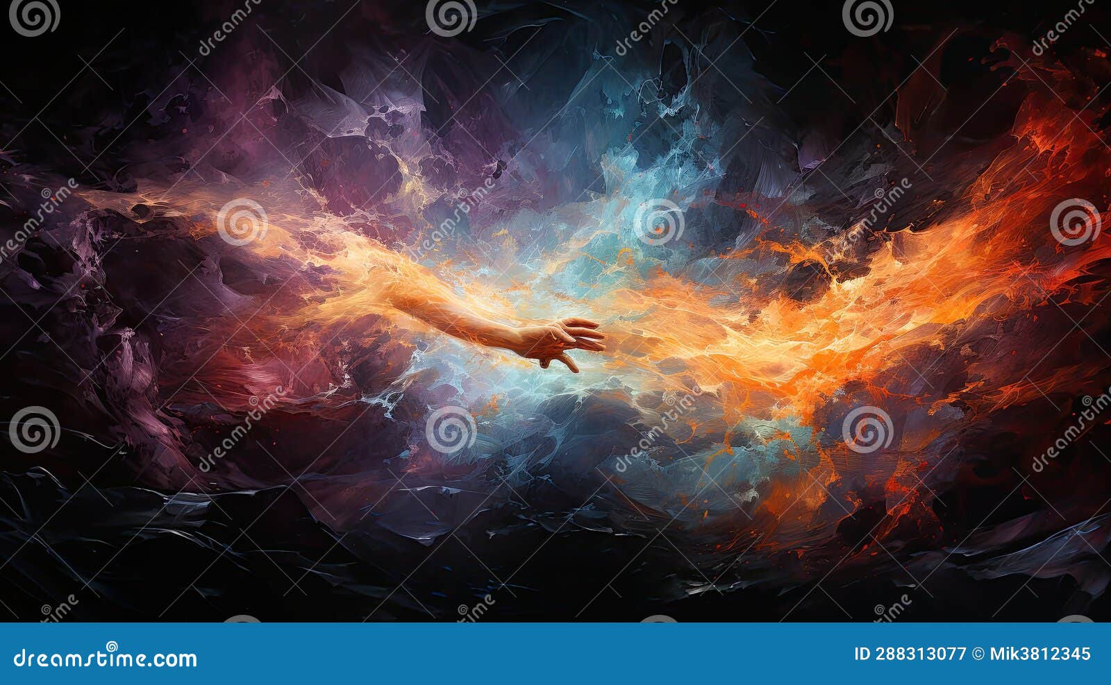 Abstract Art of Hands Touching. Stock Illustration - Illustration of ...