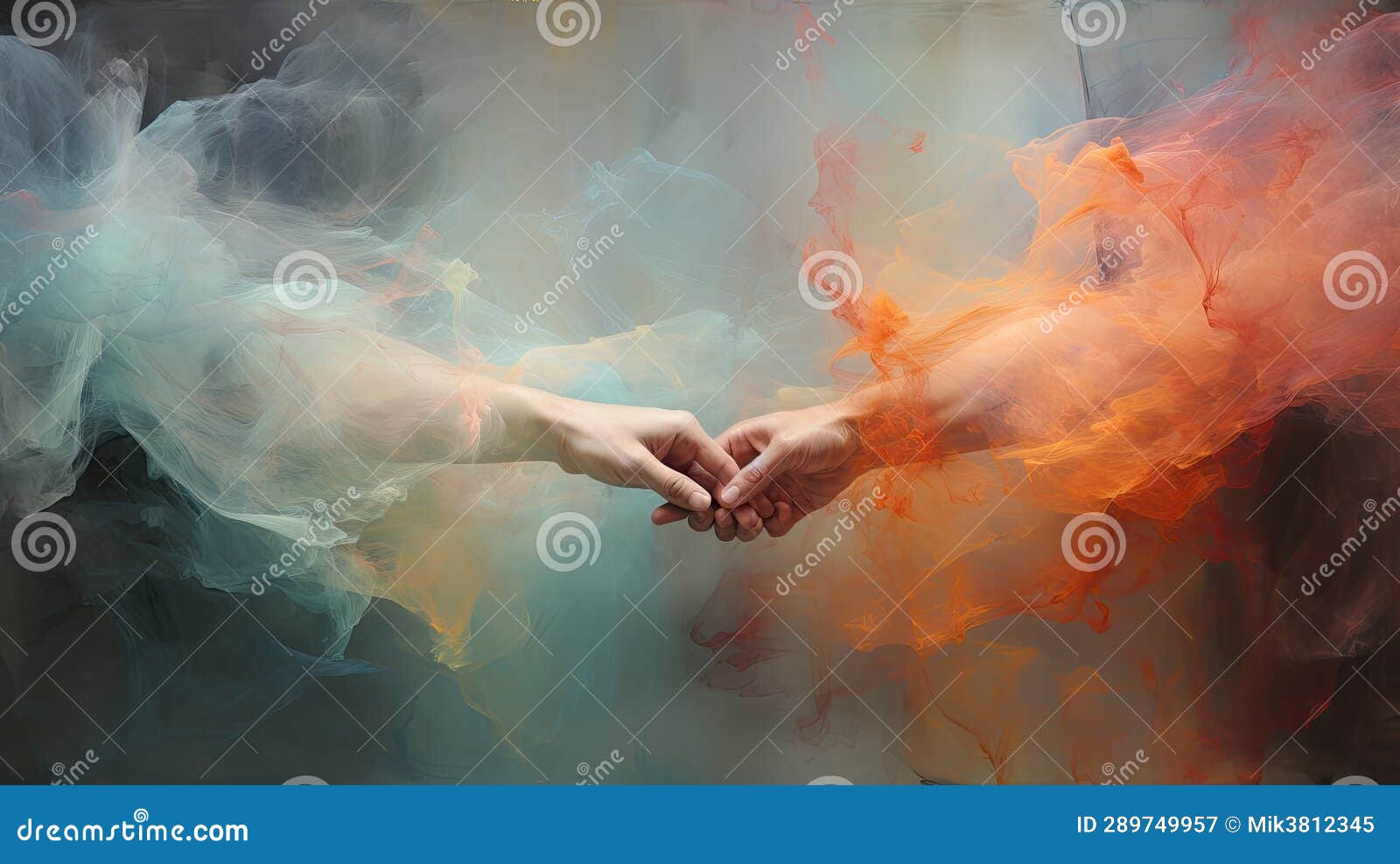 Abstract Art of Hands Touching. Stock Illustration - Illustration of ...