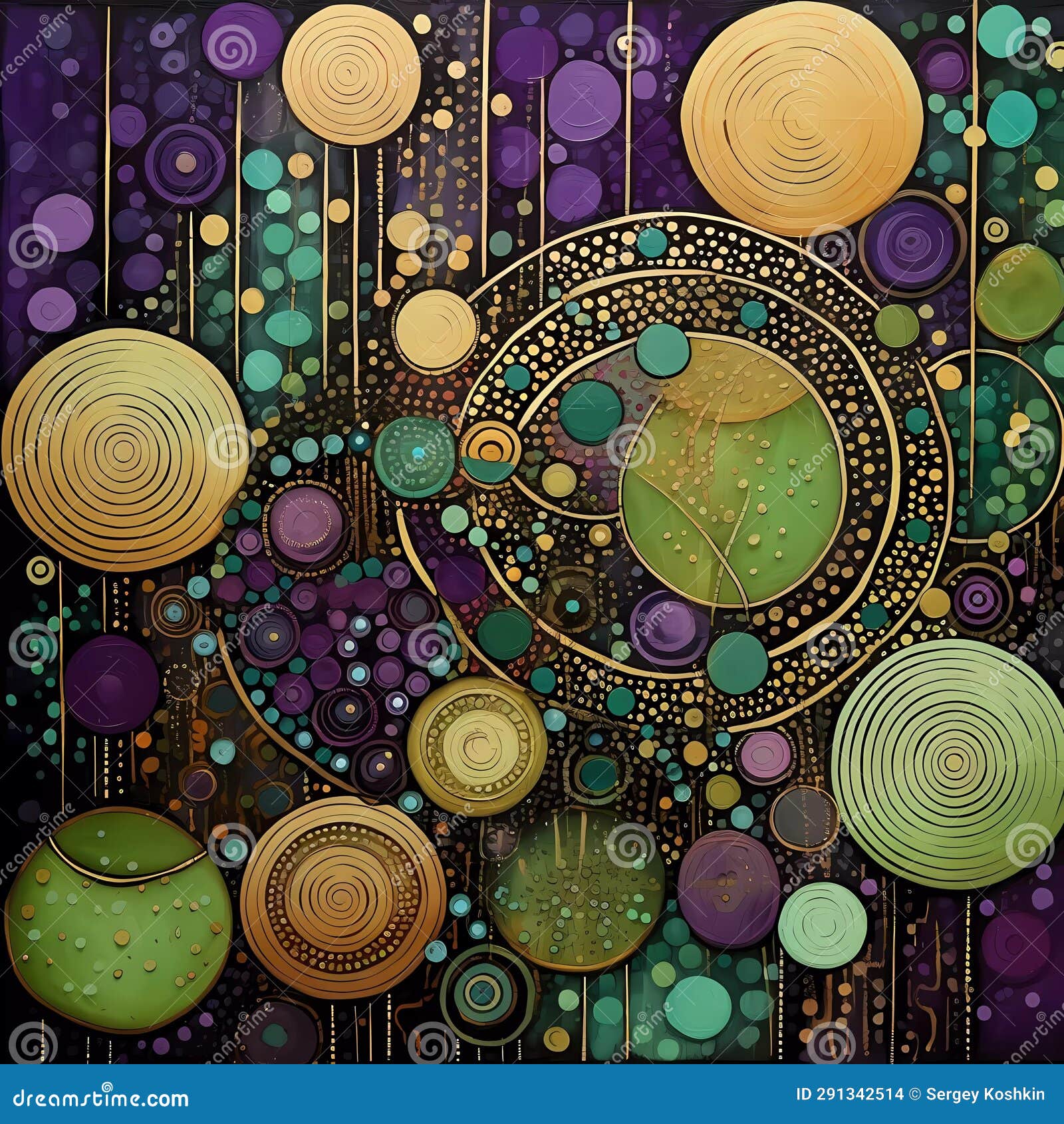 An Abstract Art Illustration with Circle Shapes. Abstract Pattern ...