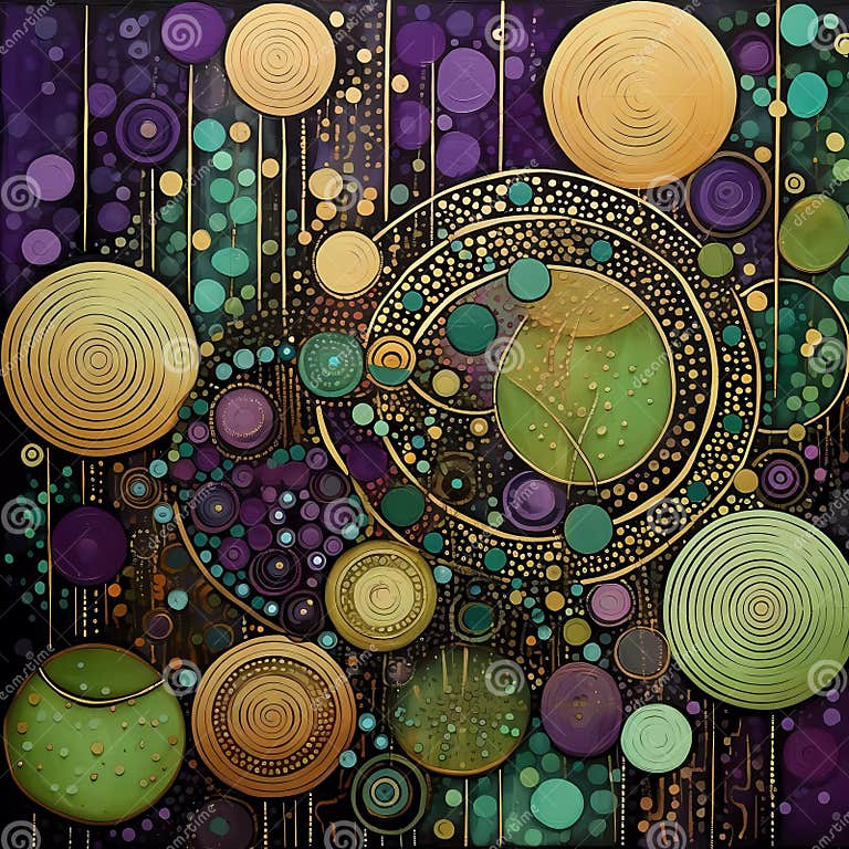 An Abstract Art Illustration with Circle Shapes. Abstract Pattern ...