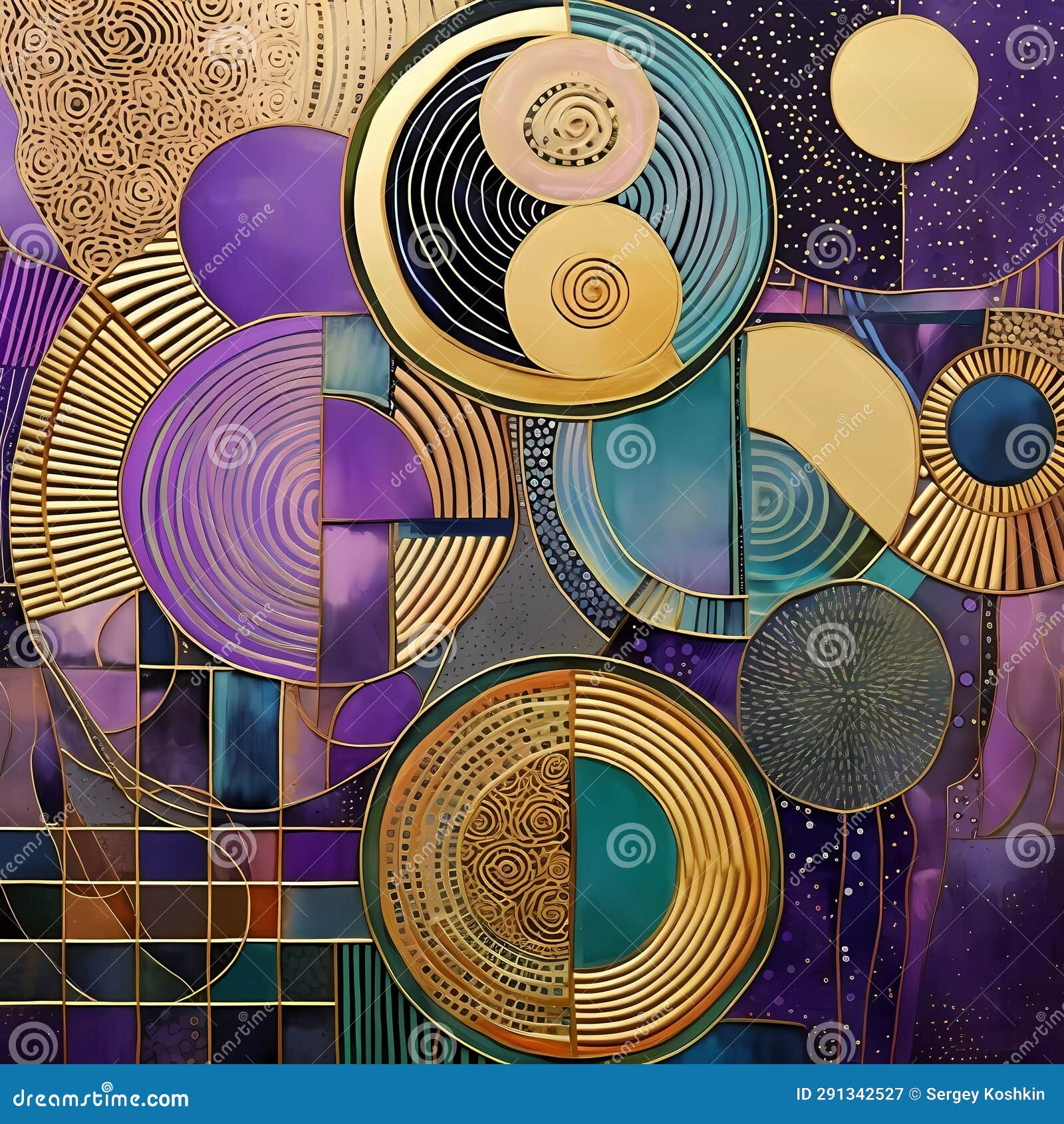 An Abstract Art Illustration with Circle Shapes. Abstract Pattern ...