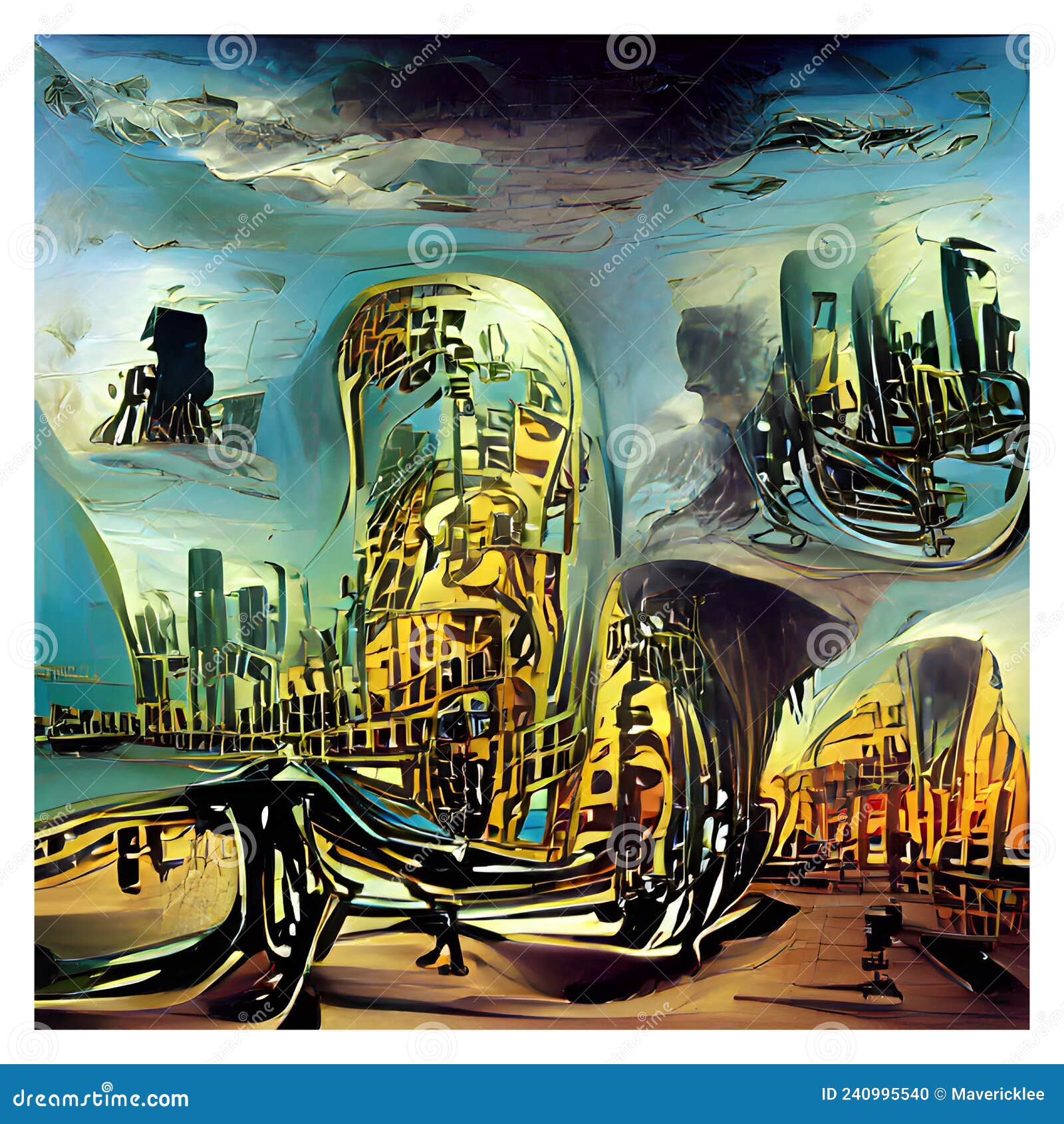 Abstract Art - Infinite Space Stock Illustration - Illustration of arts ...