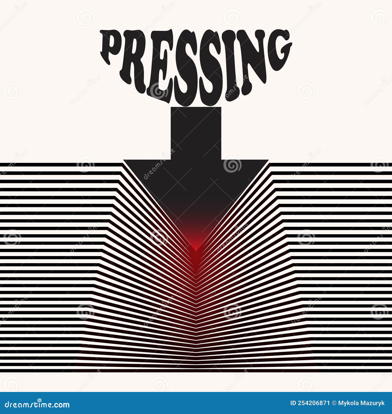 Abstract Art Line Design. Mass Gravity Concept Stock Vector ...