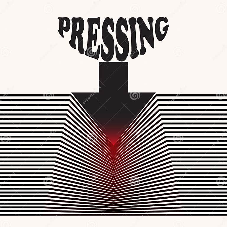 Abstract Art Line Design. Mass Gravity Concept Stock Vector ...