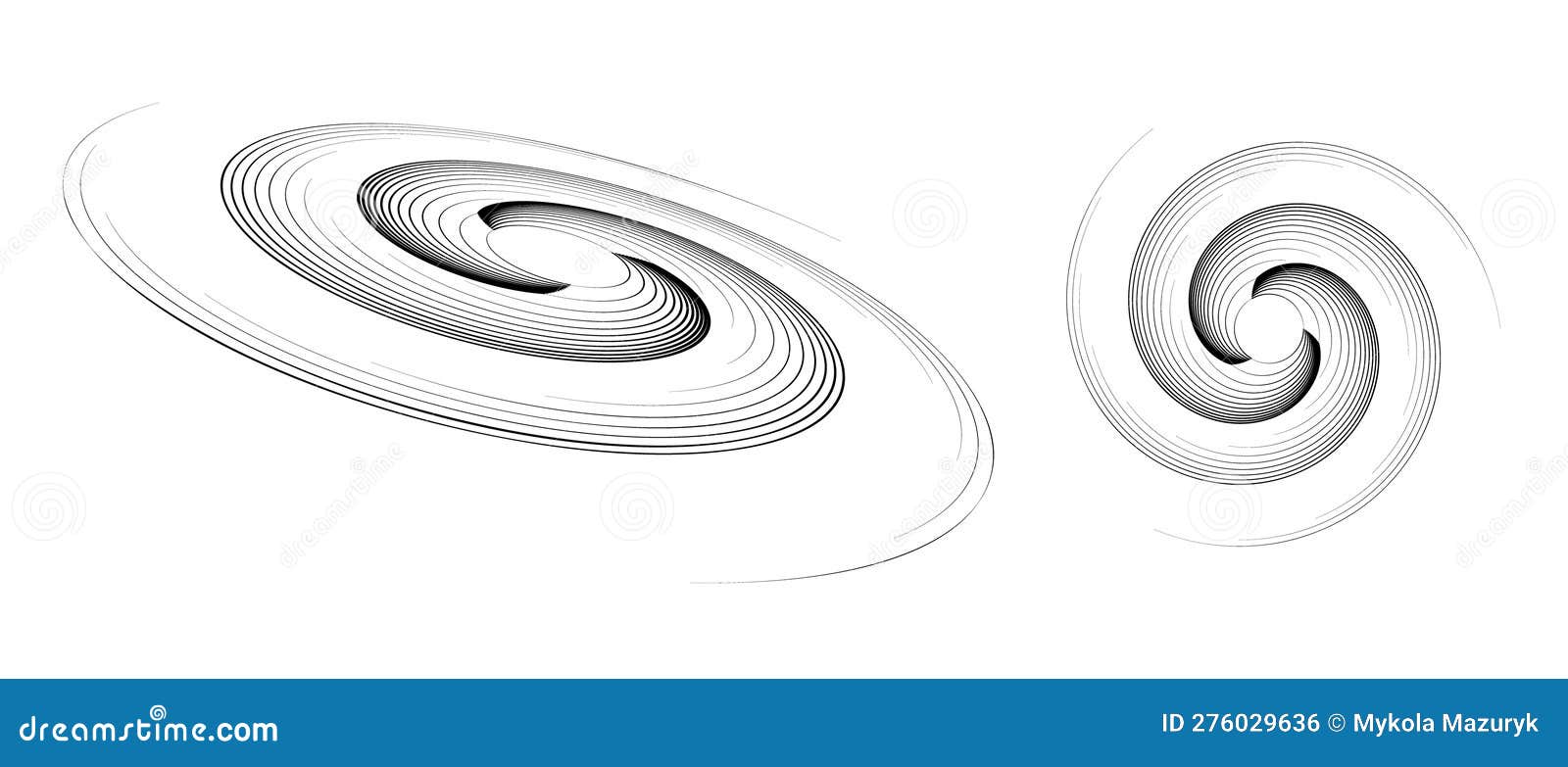 Abstract Art Lines Geometry Illustration. Circle in Spiral with Lines ...