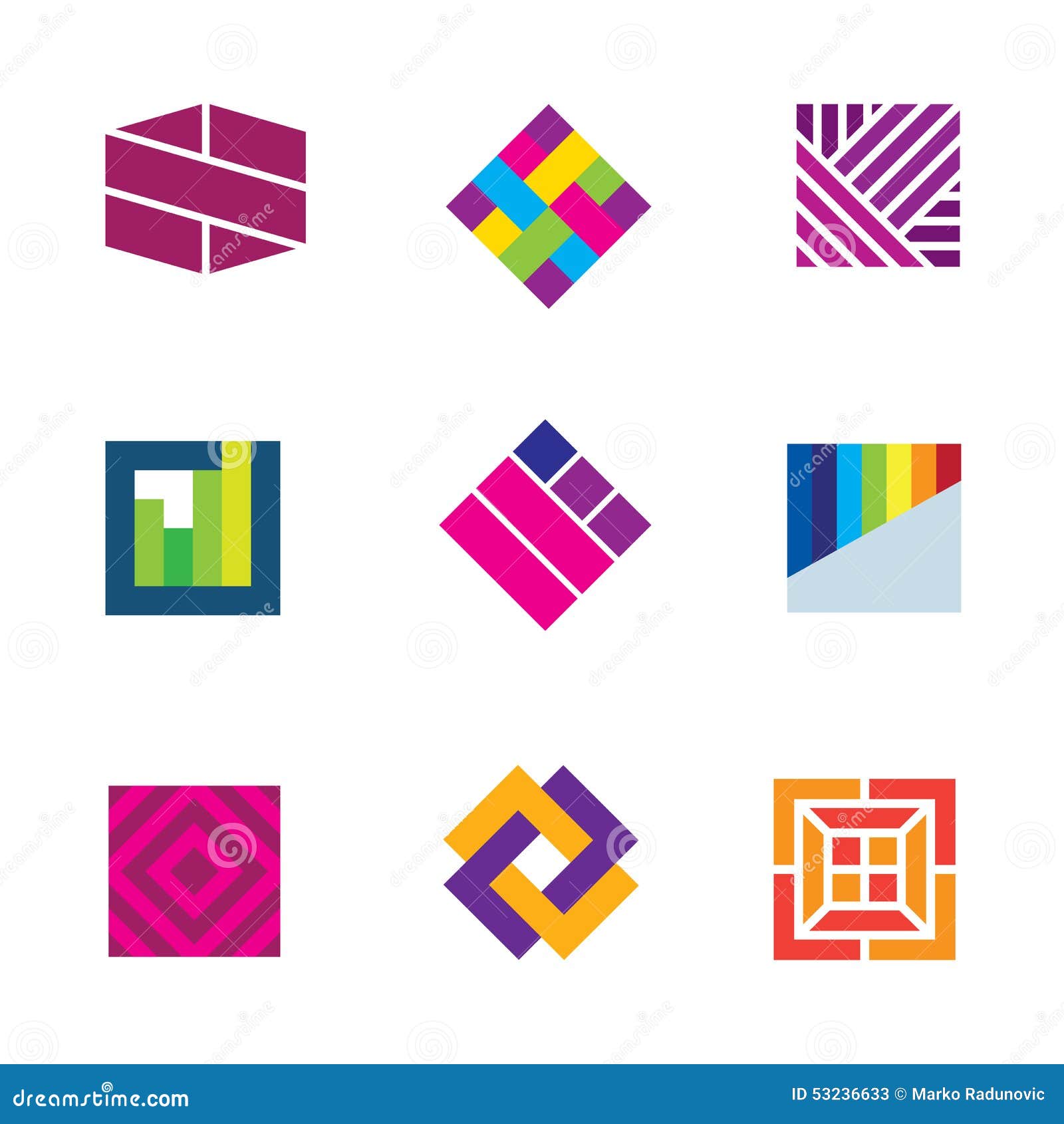 Abstract Art Logo Template Symbol Be Different Decoration Icon Stock ...