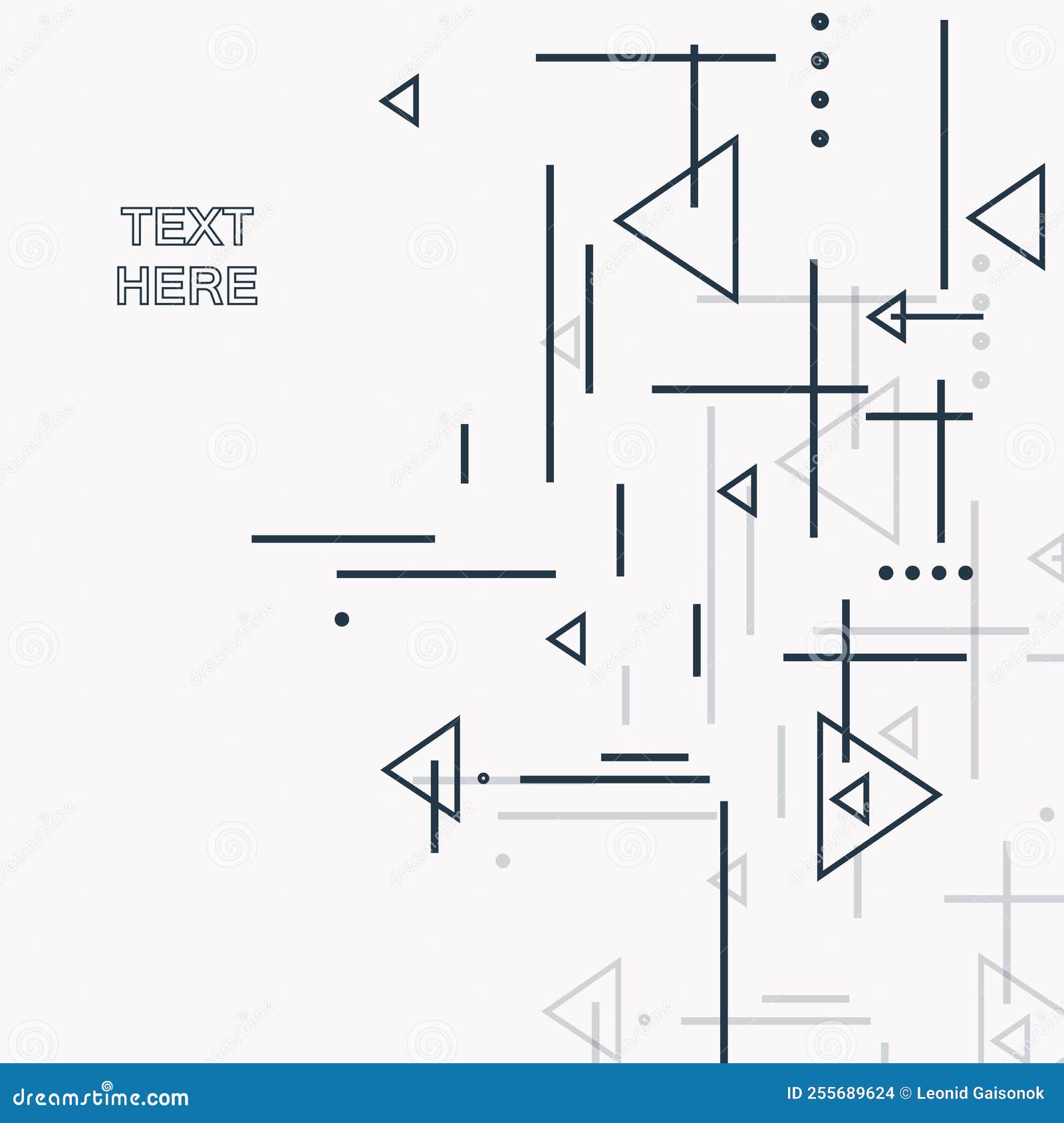 Abstract Art Modern Design. Simple Connect Geometry Shapes with Connect ...