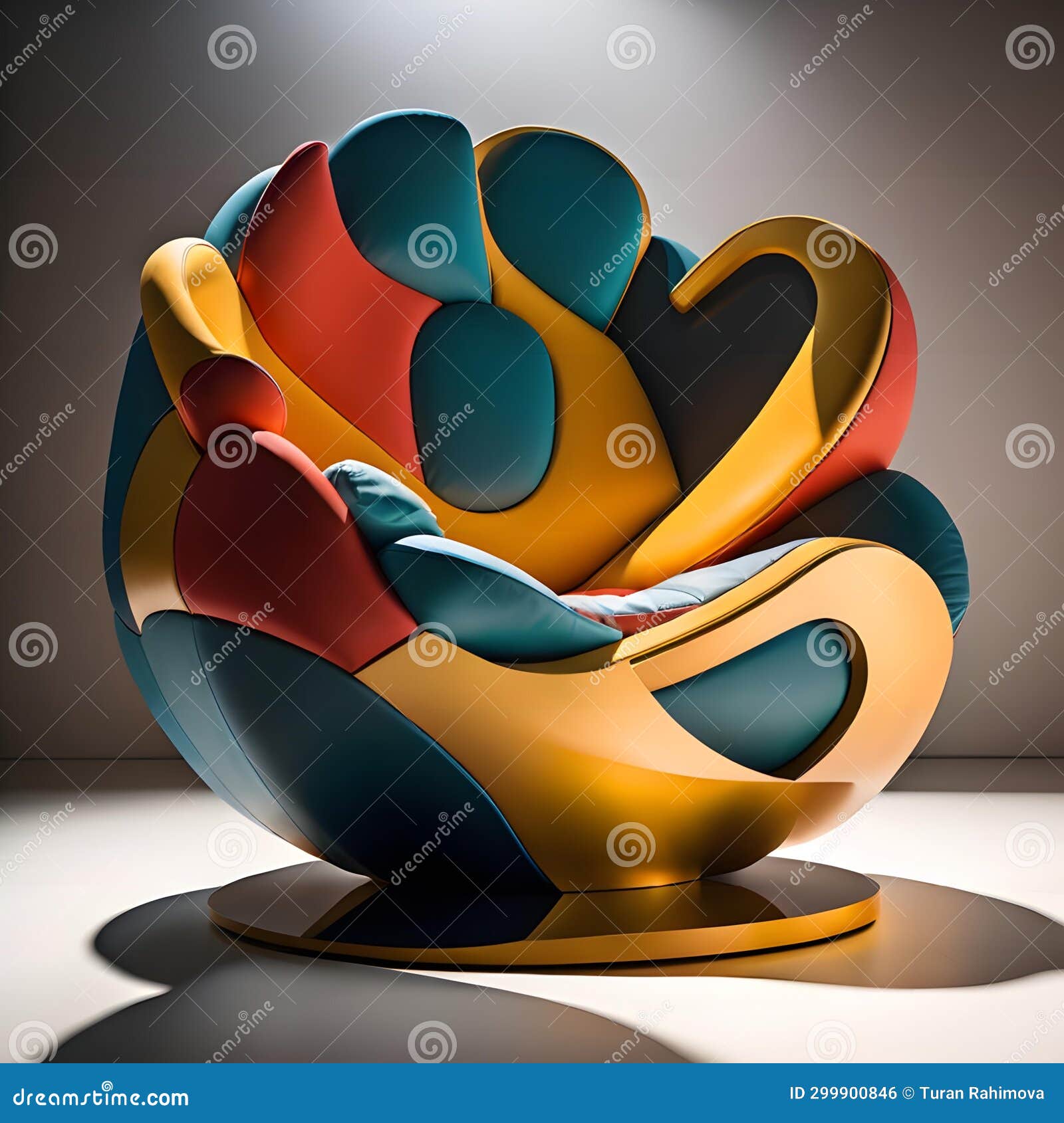 An Abstract Art Object in a Studio Environment. Generative Ai Stock ...