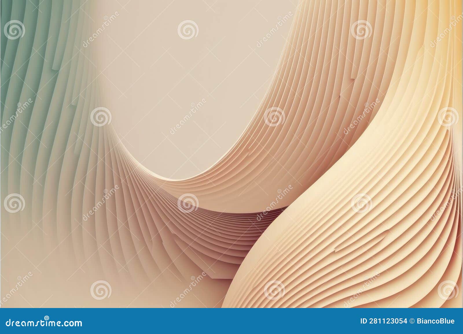 Abstract Art Of Overlapped Curve Line In Pastel Color Pattern Stock Illustration Illustration