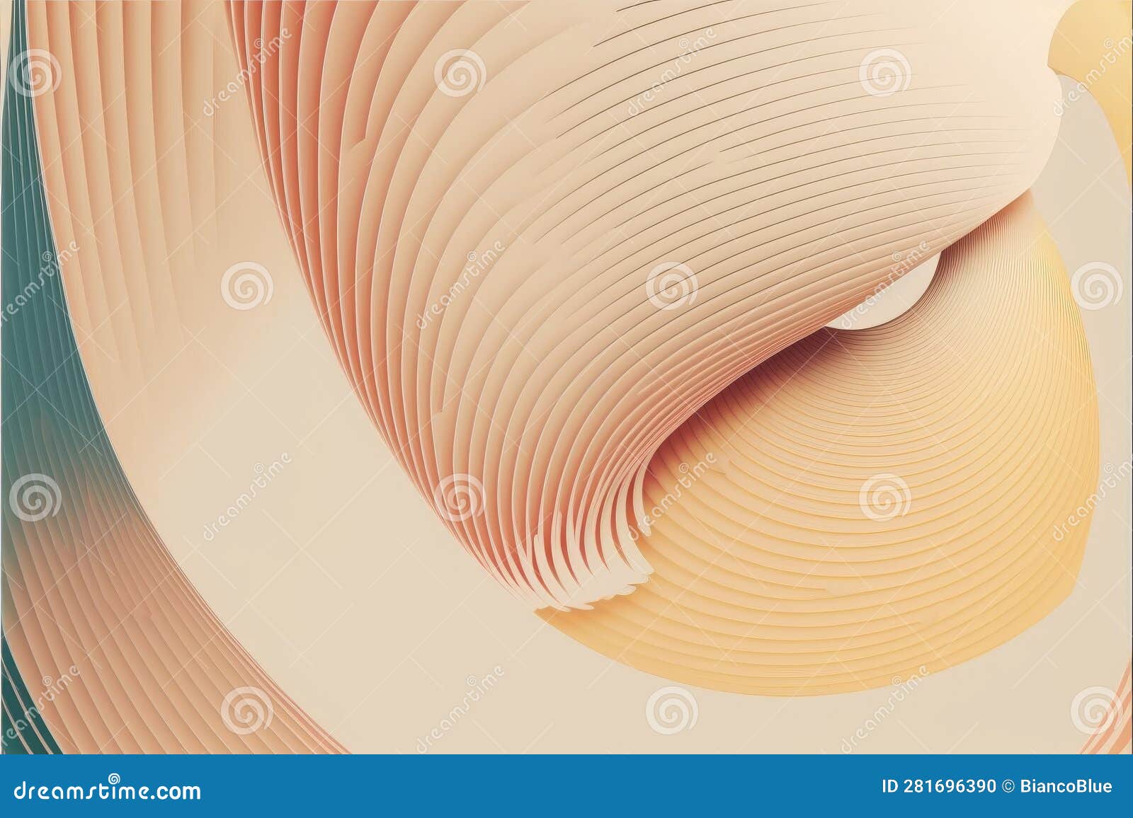 Abstract Art Of Overlapped Curve Line In Pastel Color Pattern Stock Illustration Illustration
