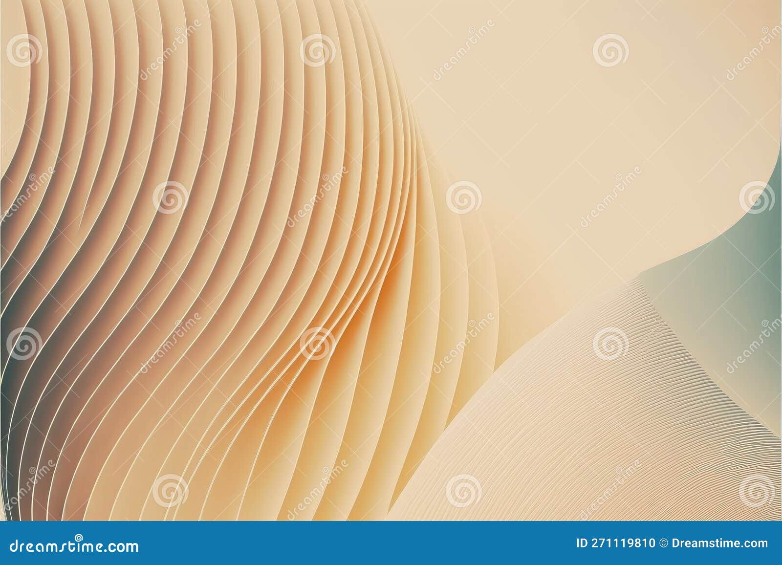 Abstract Art of Overlapped Curve Line in Pastel Color Pattern. Stock ...