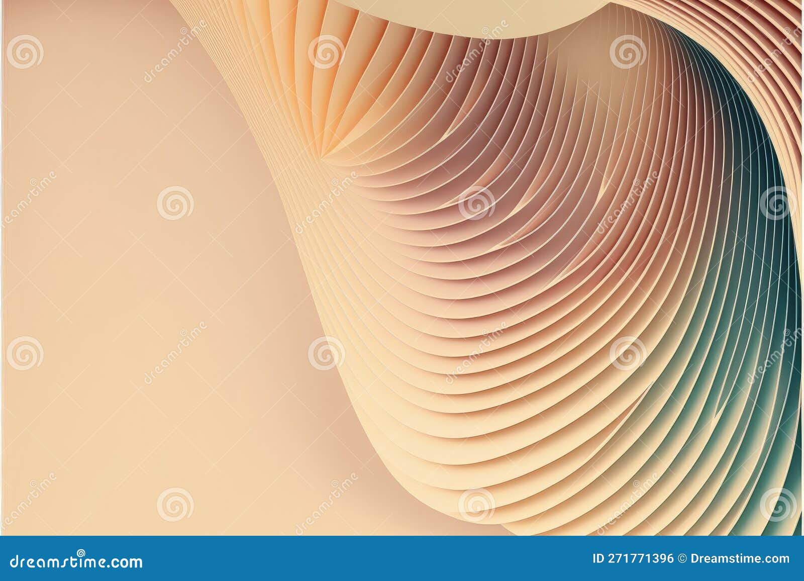 Abstract Art of Overlapped Curve Line in Pastel Color Pattern. Stock ...