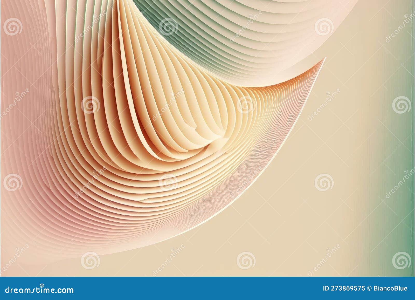 Abstract Art of Overlapped Curve Line in Pastel Color Pattern. Stock ...