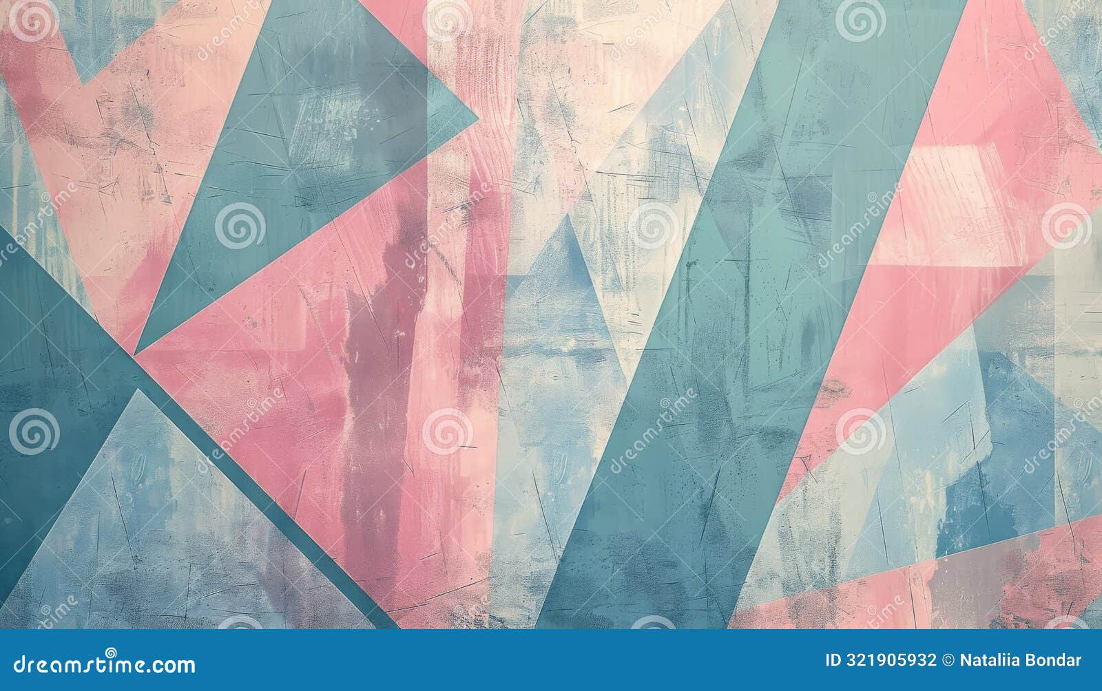 Abstract Art with Overlapping Geometric Shapes on Textured Background ...