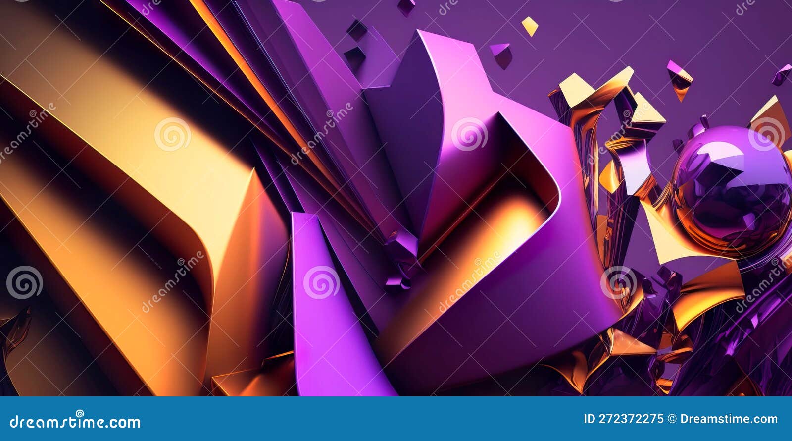 Abstract Art with Overlapping Shapes and Patterns in Shades of Purple ...