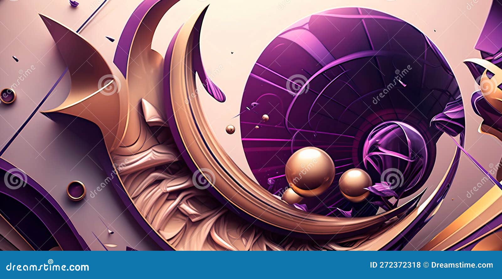 Abstract Art with Overlapping Shapes and Patterns in Shades of Purple ...