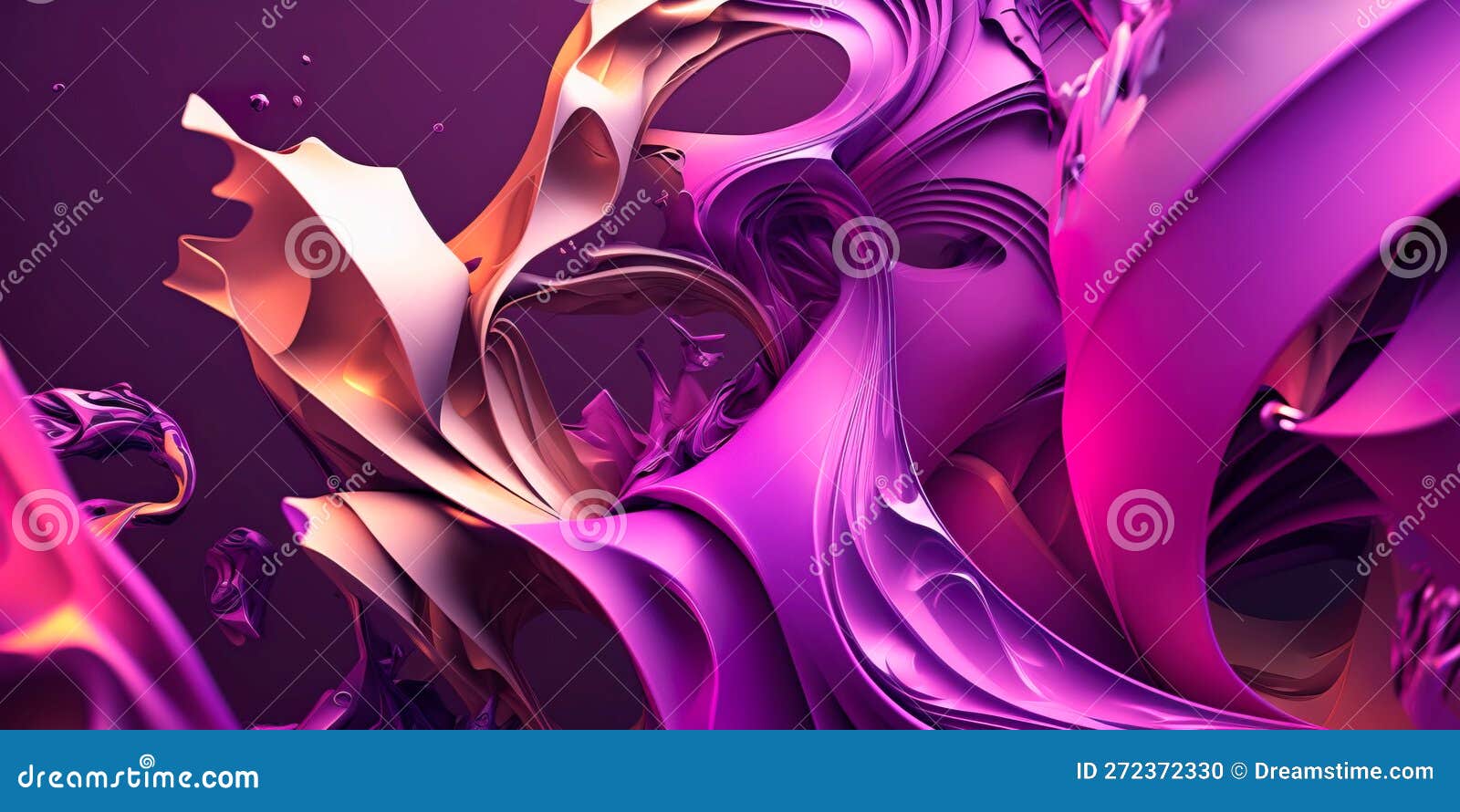 Abstract Art with Overlapping Shapes and Patterns in Shades of Purple ...