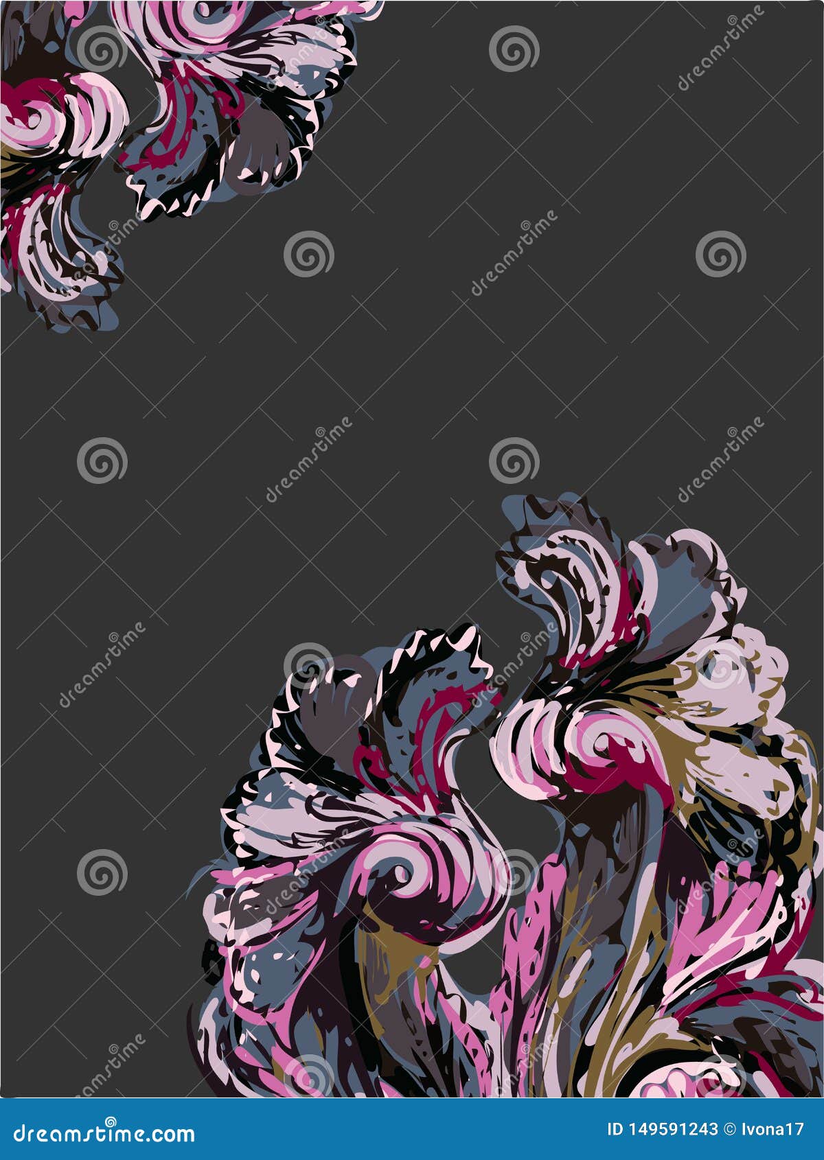 Abstract Art Paint Background Vector Dark Purple Stock Illustration ...