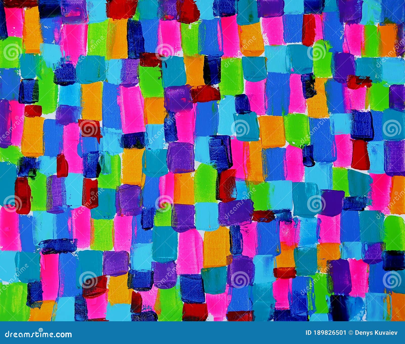 Abstract Art Painting Background With Bright Colors Stock Illustration ...