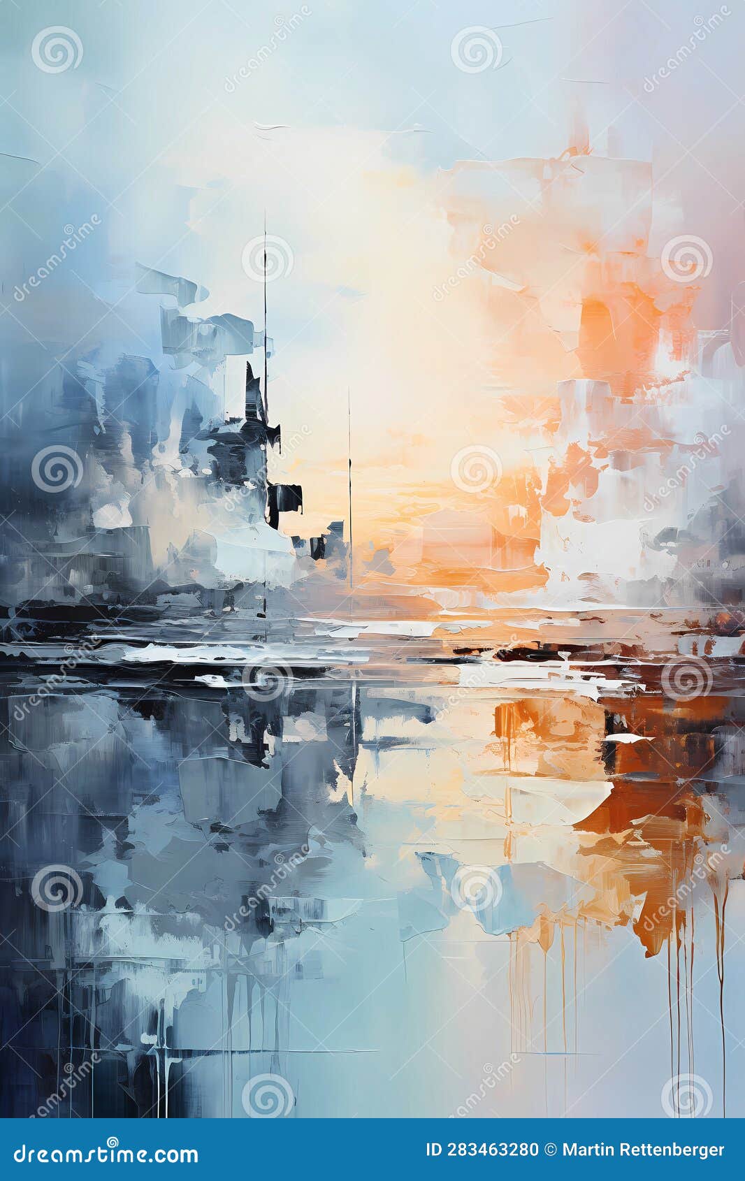 Painting with warm colors stock illustration. Illustration of abstract ...