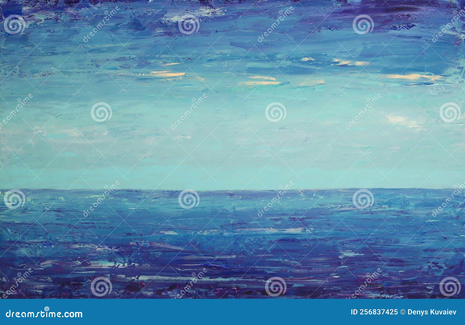 Abstract Art Painting about Ocean Stock Illustration - Illustration of ...
