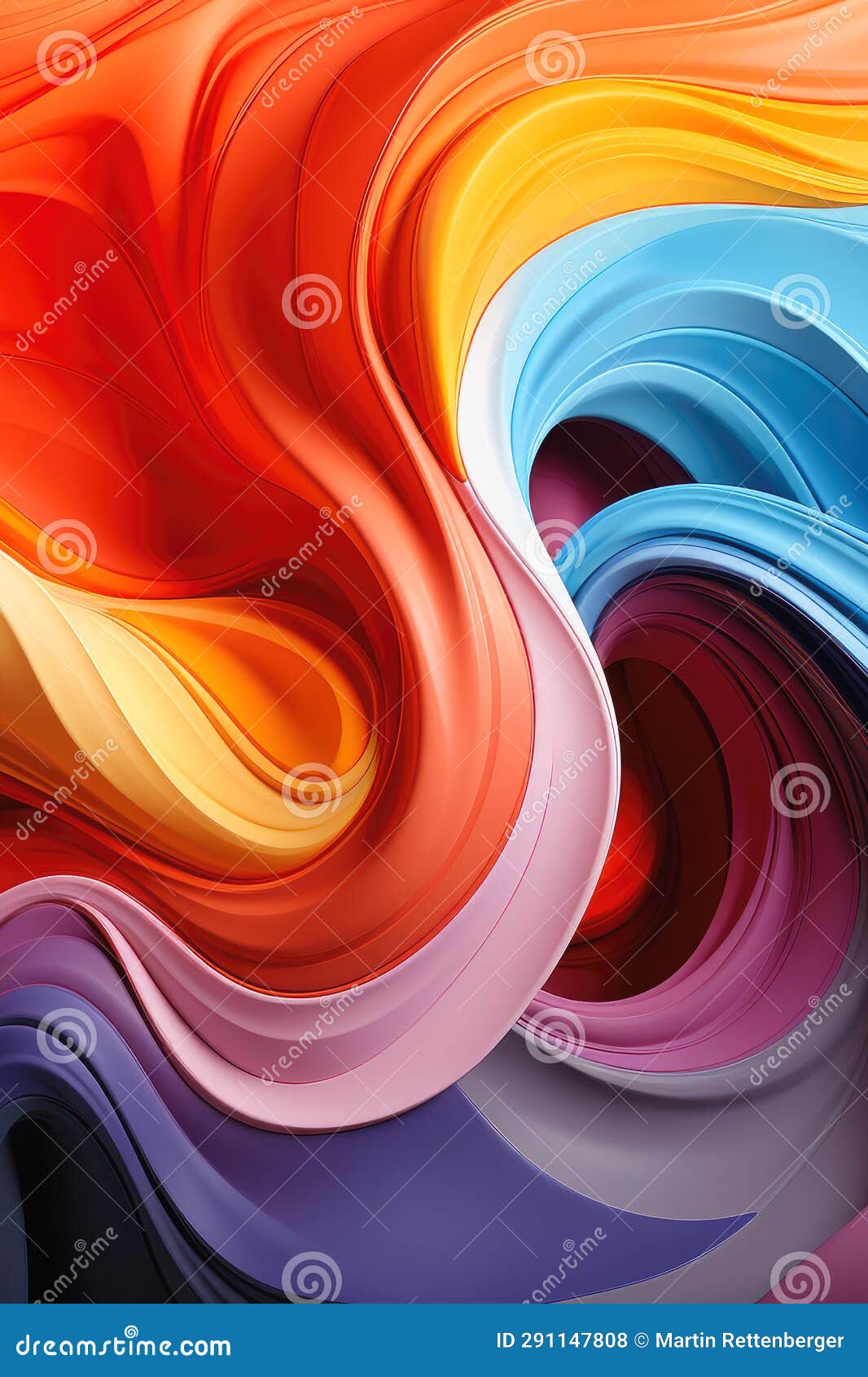 Abstract Art - Painting with Warm Colors Stock Illustration ...