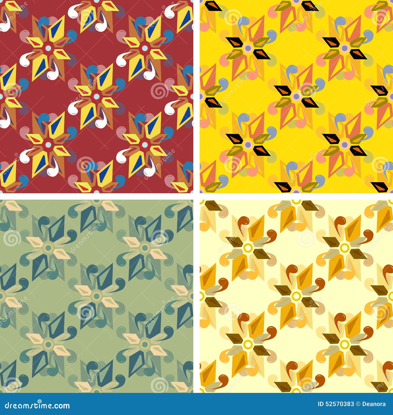 Abstract art pattern set stock vector. Illustration of drawing - 52570383