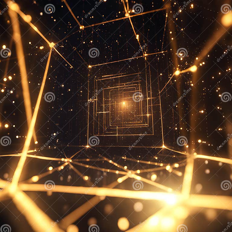 An Abstract Art Piece or a Complex Mathematical Quantum Concept. Stock ...