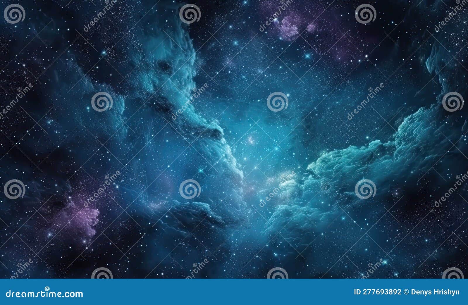 Abstract Art Piece Depicted an Endless Nebula Galaxy in Outer Space ...