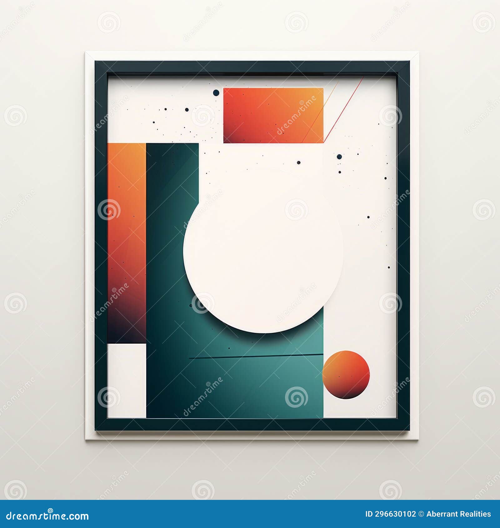 An Abstract Art Piece Hanging on the Wall Stock Illustration ...