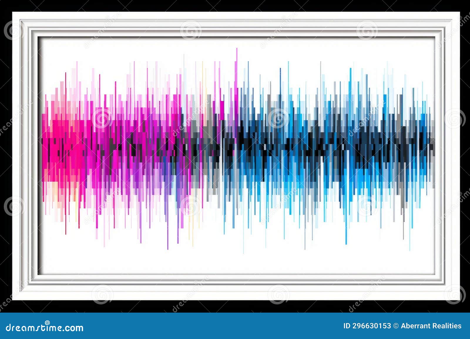 An Abstract Art Print of a Wave Pattern in Blue Pink and Purple Stock ...