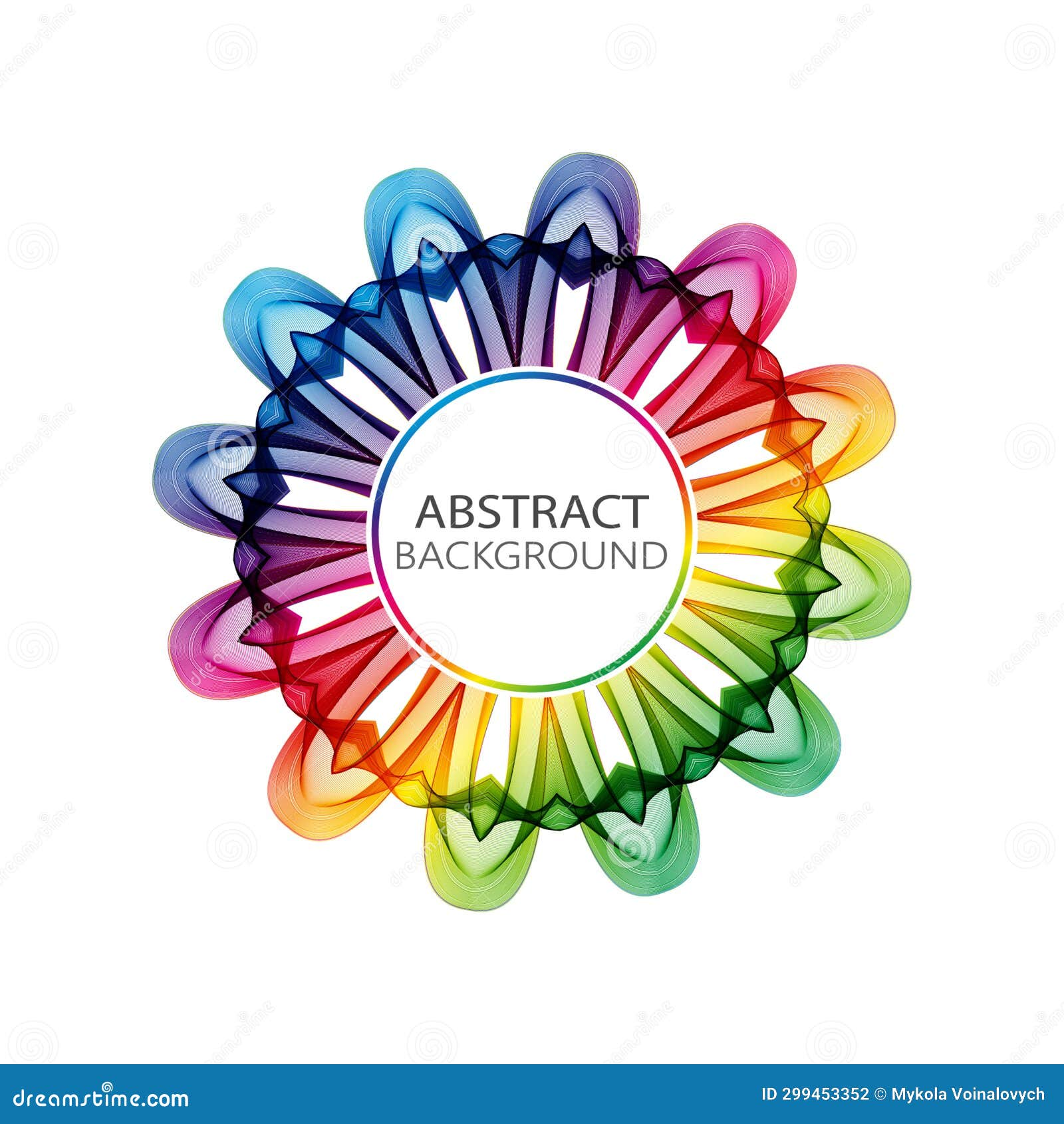 Rainbow Lines in the Form of a Frame, Design Element on a White ...