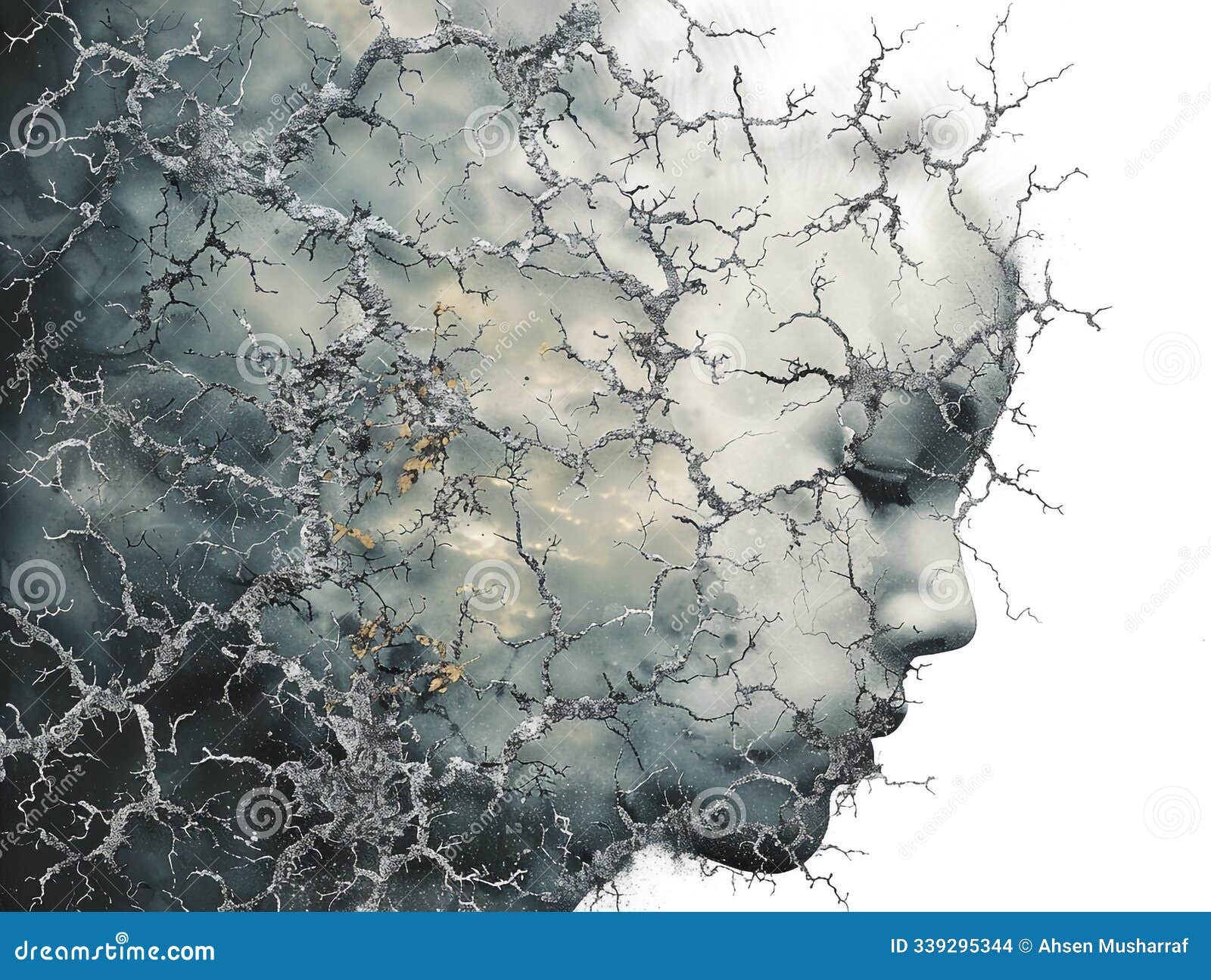 Abstract Art Shape Design on a White Plan Background Stock Illustration ...