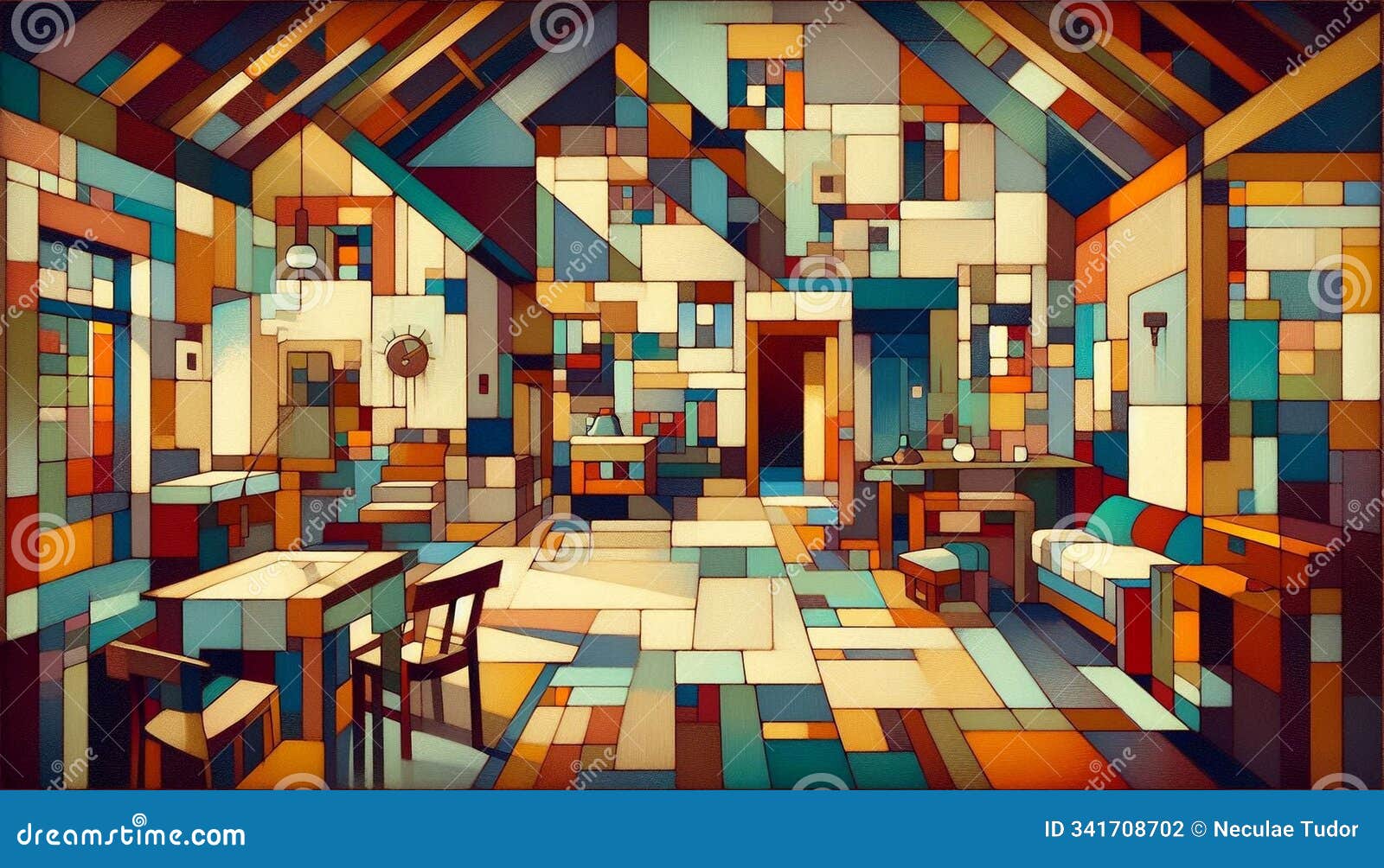 Abstract Shapes and Forms Artistic Poster Background Original Work of ...