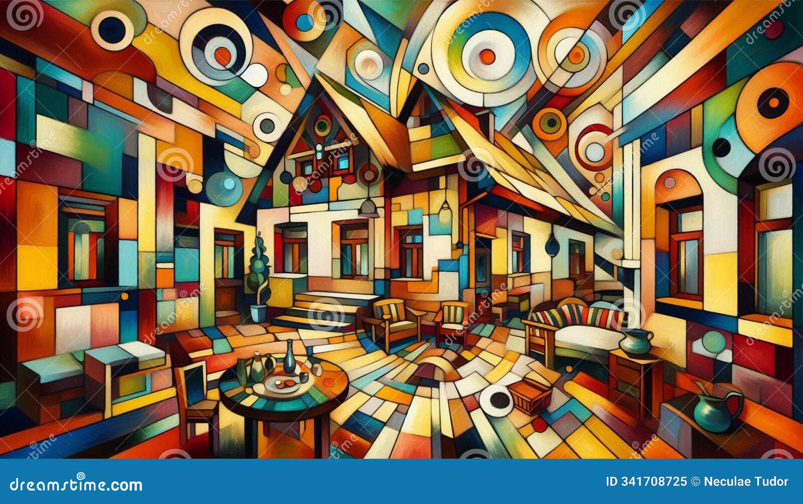 Abstract Shapes and Forms Artistic Poster Background Original Work of ...