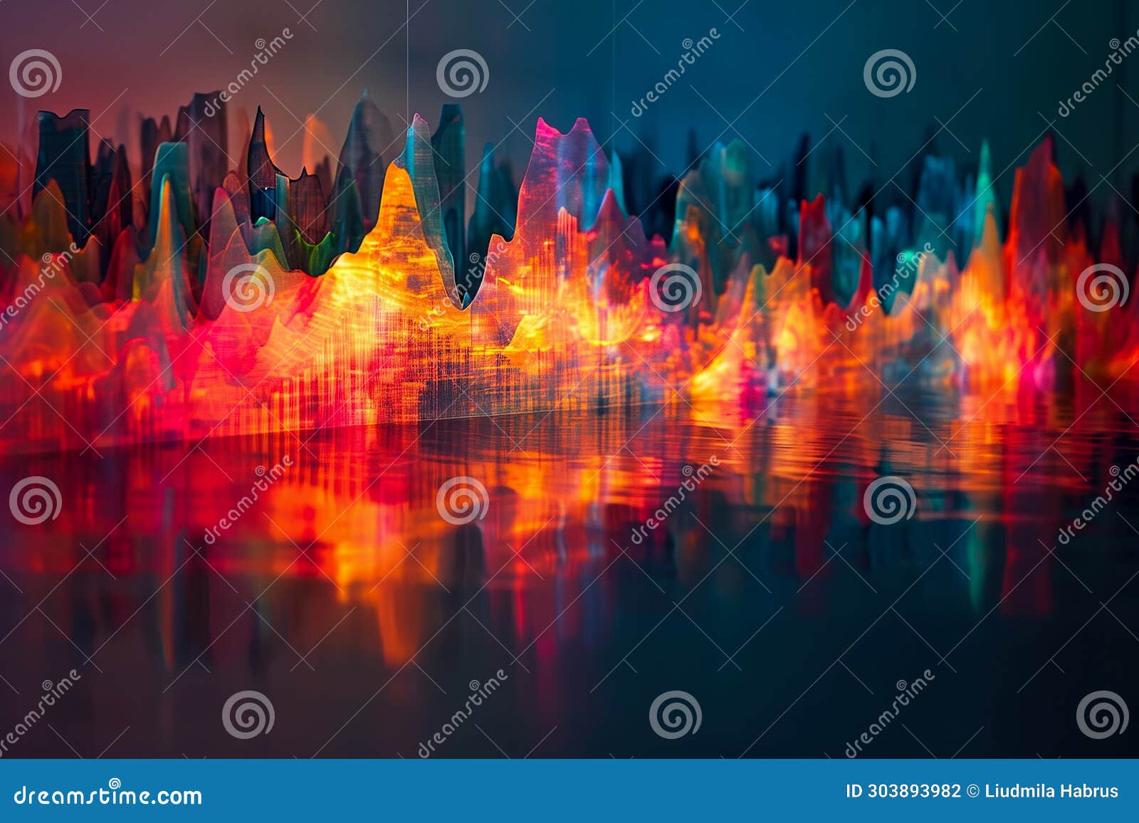 Abstract Art of a Sound Wave Stock Photo - Image of decoration, grunge ...