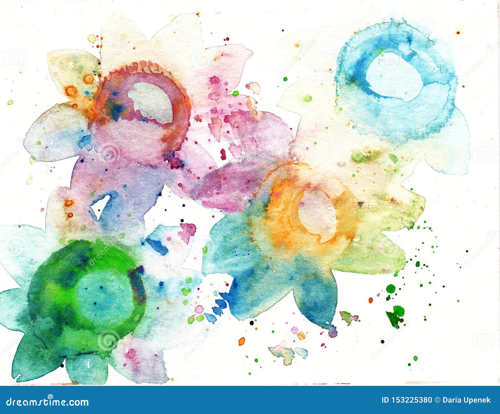 Abstract Art Splash Watercolor Background Spot Brush Stock Illustration ...