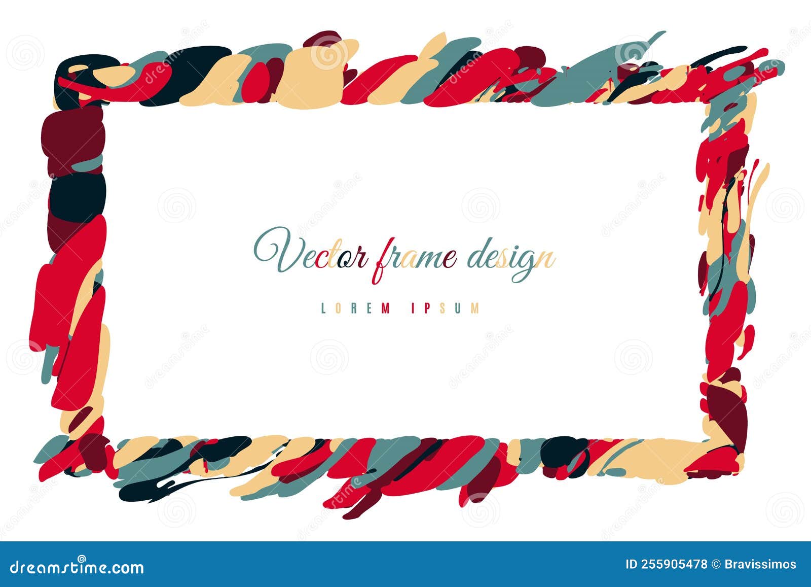 Abstract Art Wave Background Frame. Decoration Backdrop Stock Vector ...