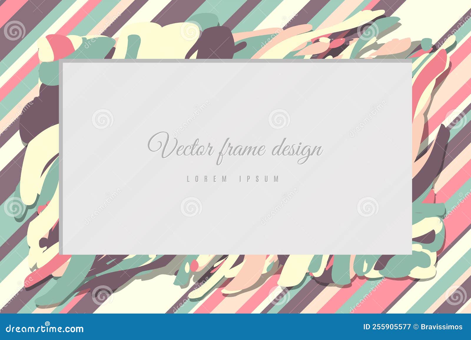 Abstract Art Wave Background Frame. Decoration Illustration Stock ...