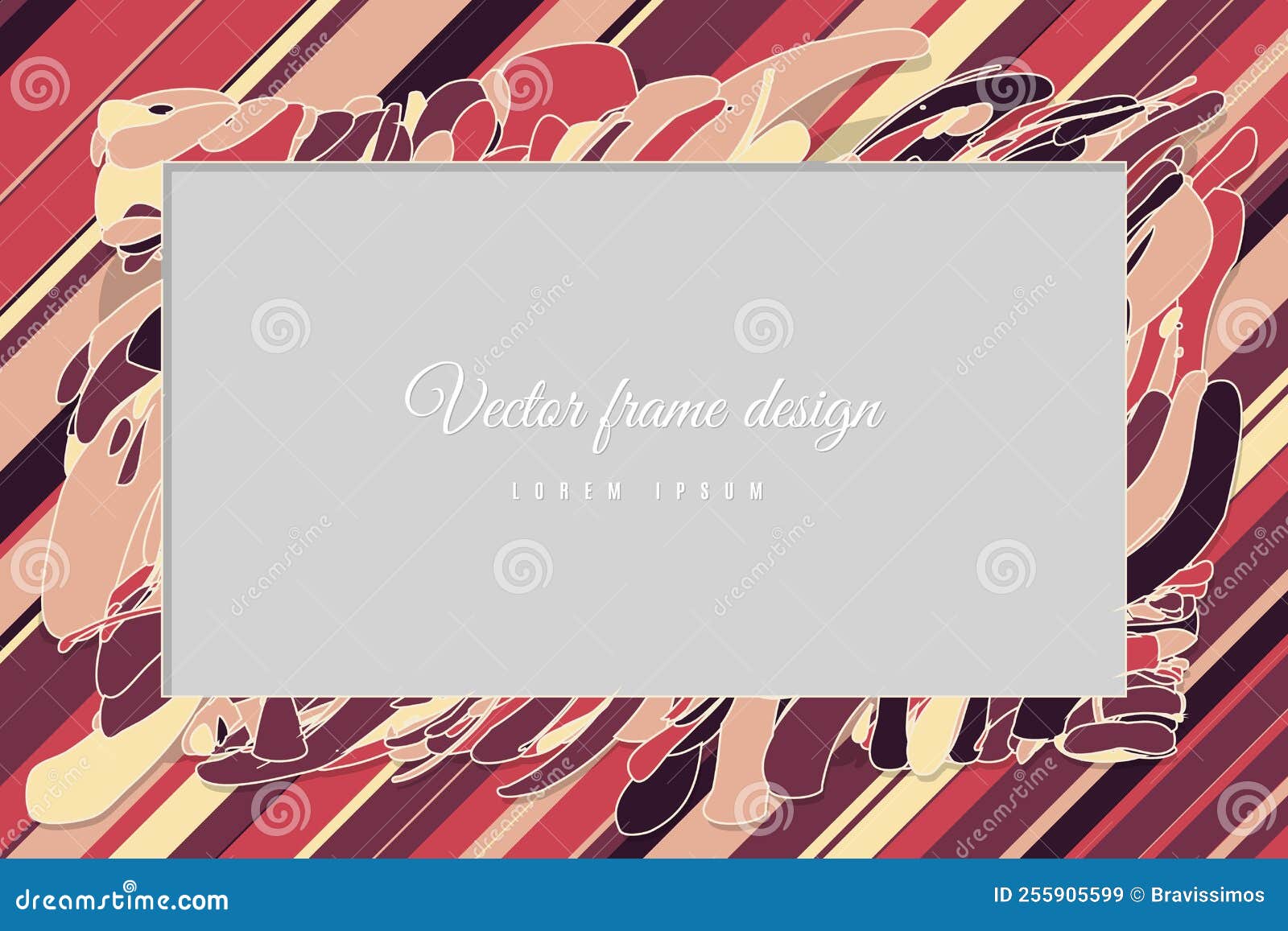 Abstract Art Wave Background Frame. Paint Texture Stock Vector ...