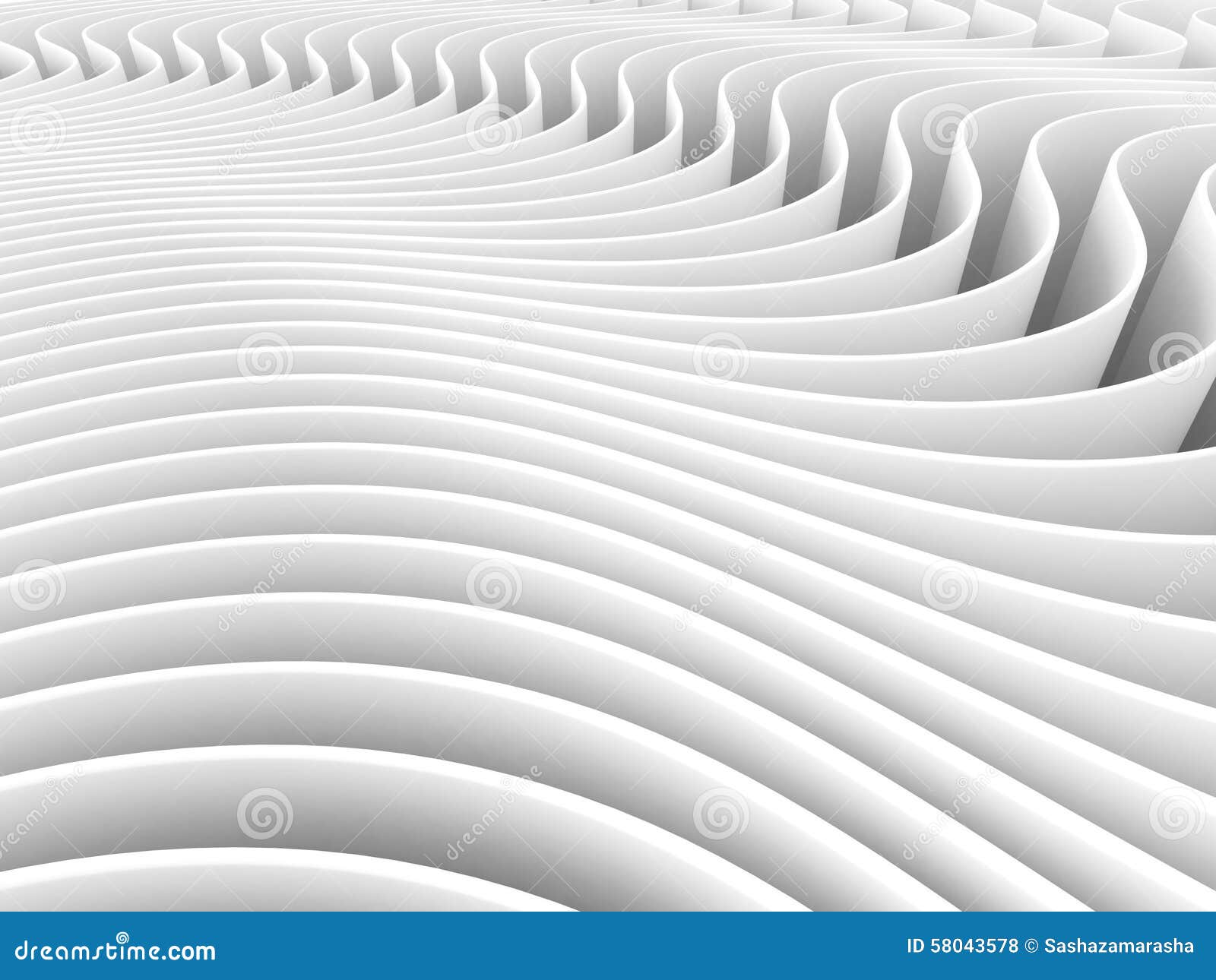 Abstract Art Waves 3d White Background Stock Illustration ...