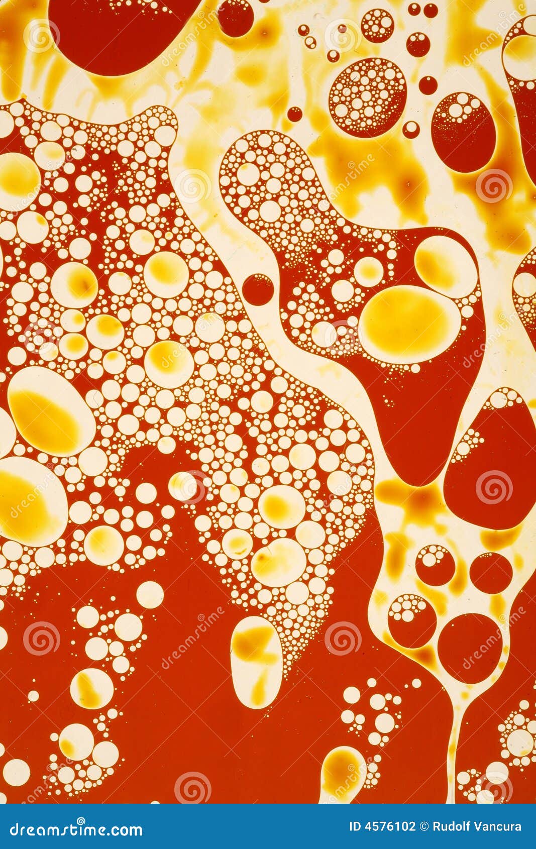 Abstract Art with Yellow & Red Stock Photo - Image of pressed, bubbles ...