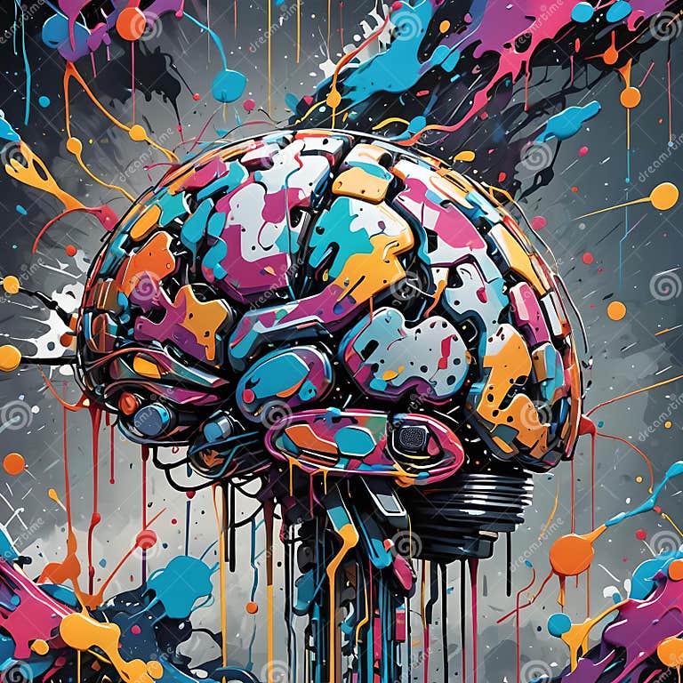 Abstract Artificial Intelligence. Creative Brain Concept, Concept of ...