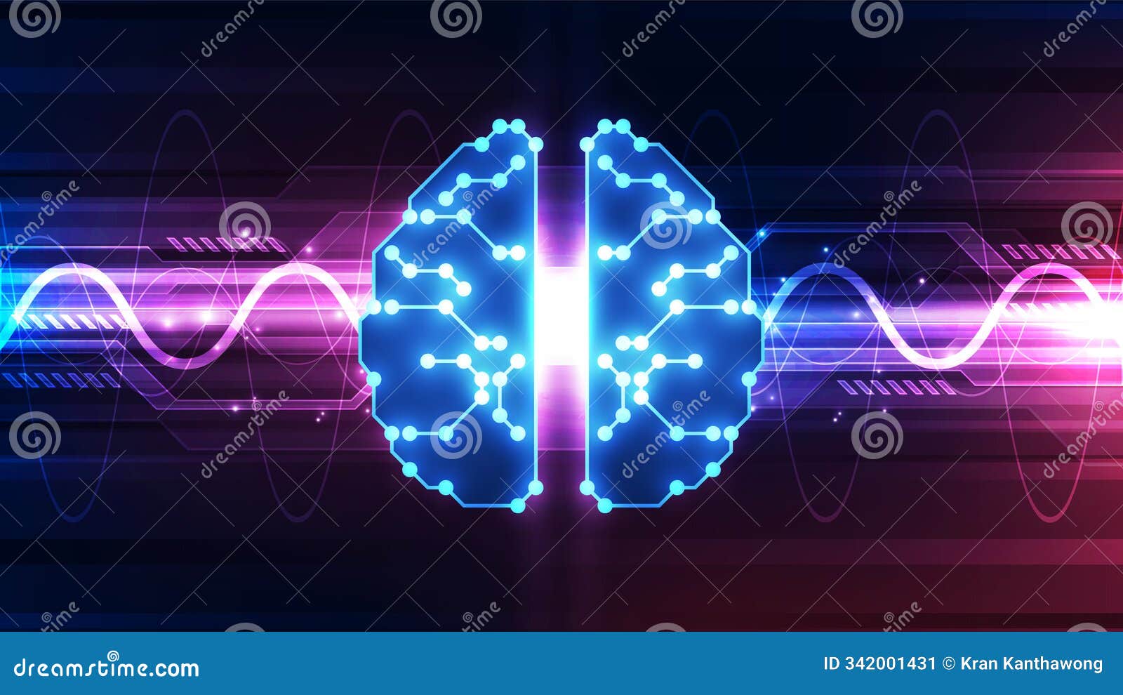 Abstract Artificial Intelligence. Technology Background. Vector Illustration. Eps 10 Stock ...