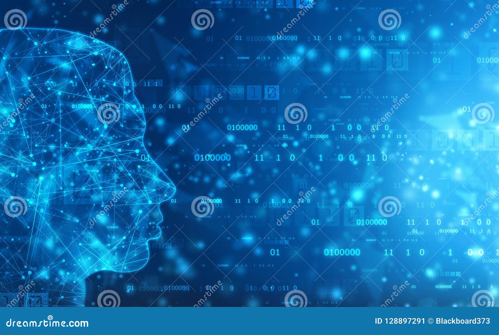 Abstract Artificial Intelligence. Technology Web Background. Human Head ... Abstract Artificial Intelligence. Technology Web Background. Human Head ...
